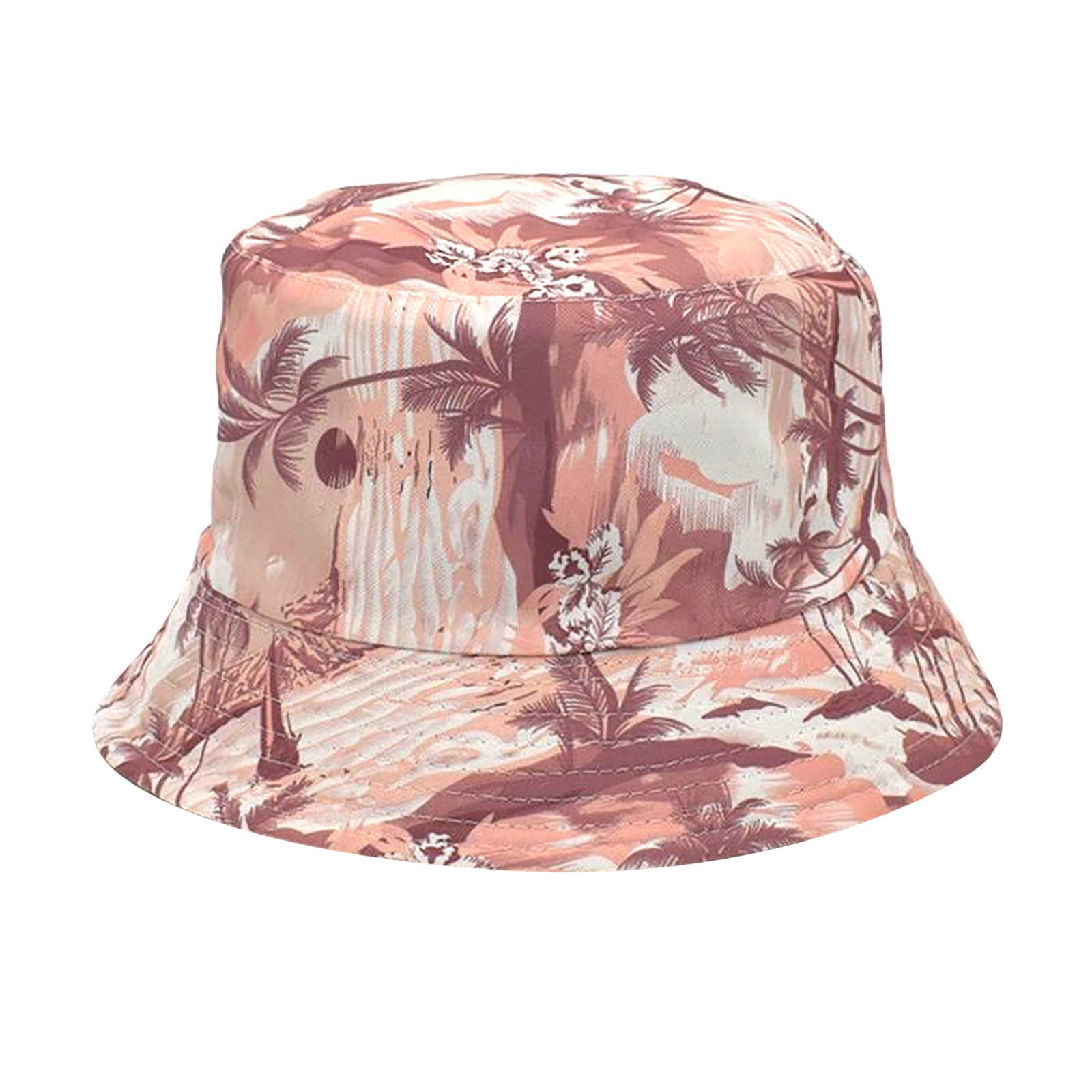 Idall Bucket Hat Mens Hats Tropical Wind Coconut Tree Print Flower Pot