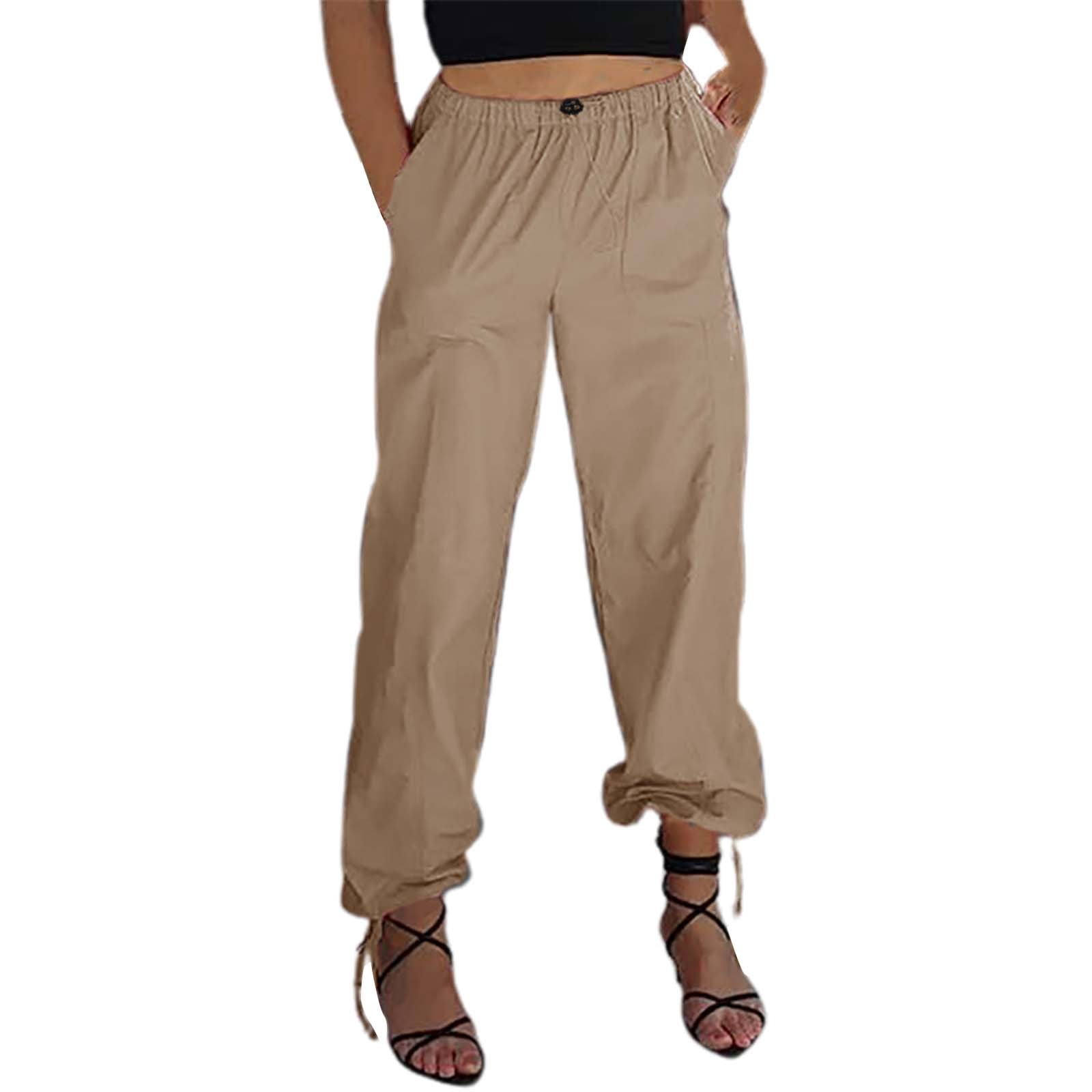 IDALL Cargo Pants Women Wide Leg Pants Woman Cargo Pants with Pockets ...