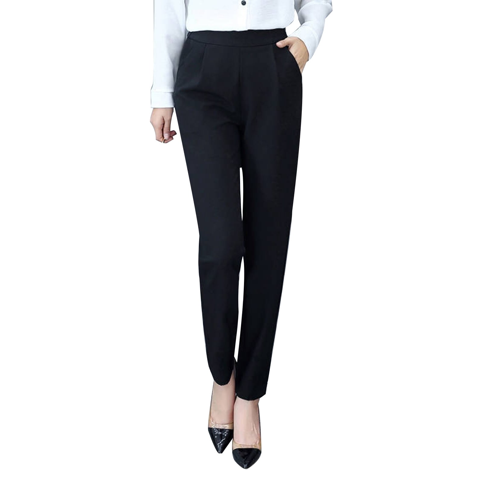 Idall Dress Pants Work Pants Women Womens New Thin Elastic Loose Large Size Korean Version Of
