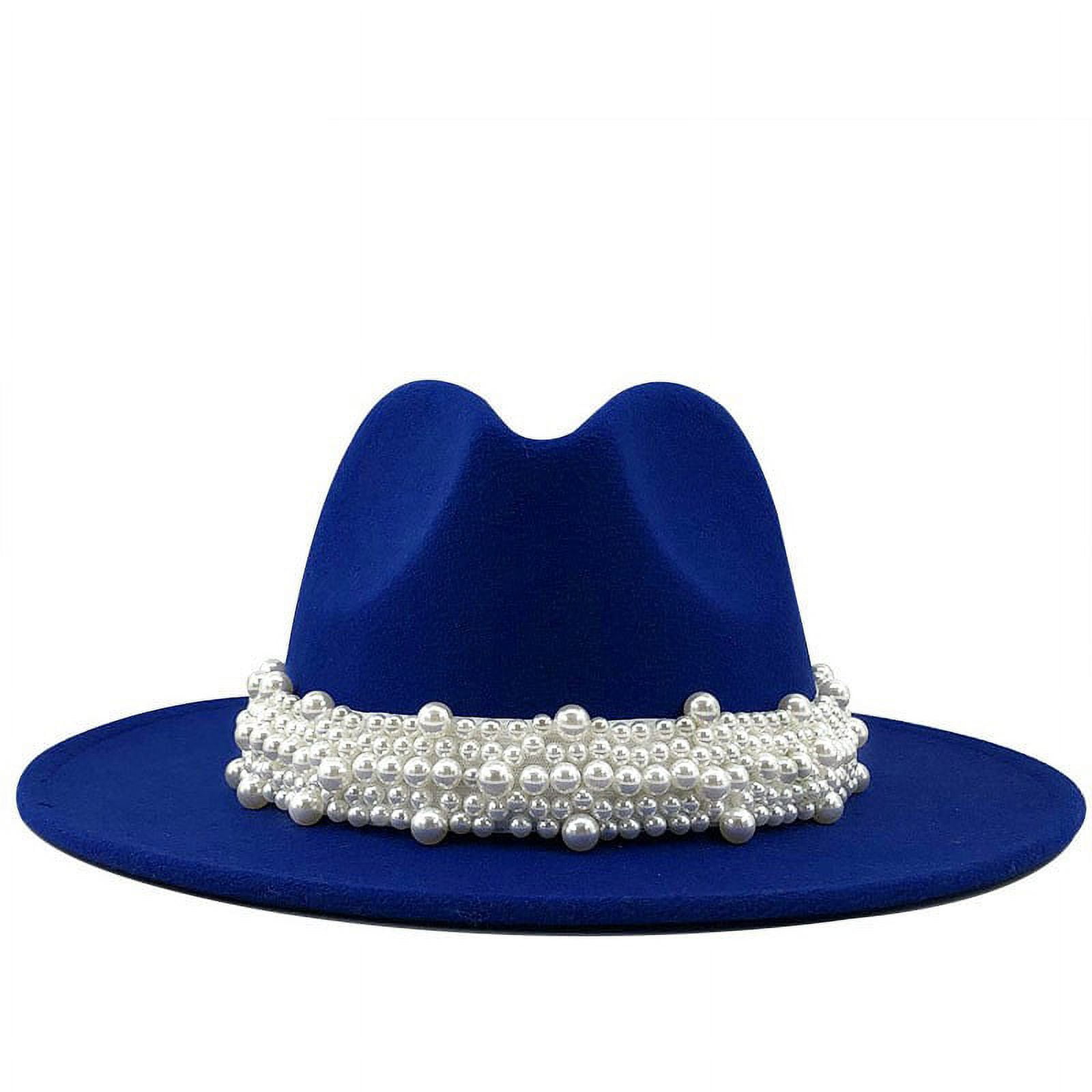 IDALL Fedora Hats for Men Wide Brim Hats Wide Brim Fedora Hats for ...