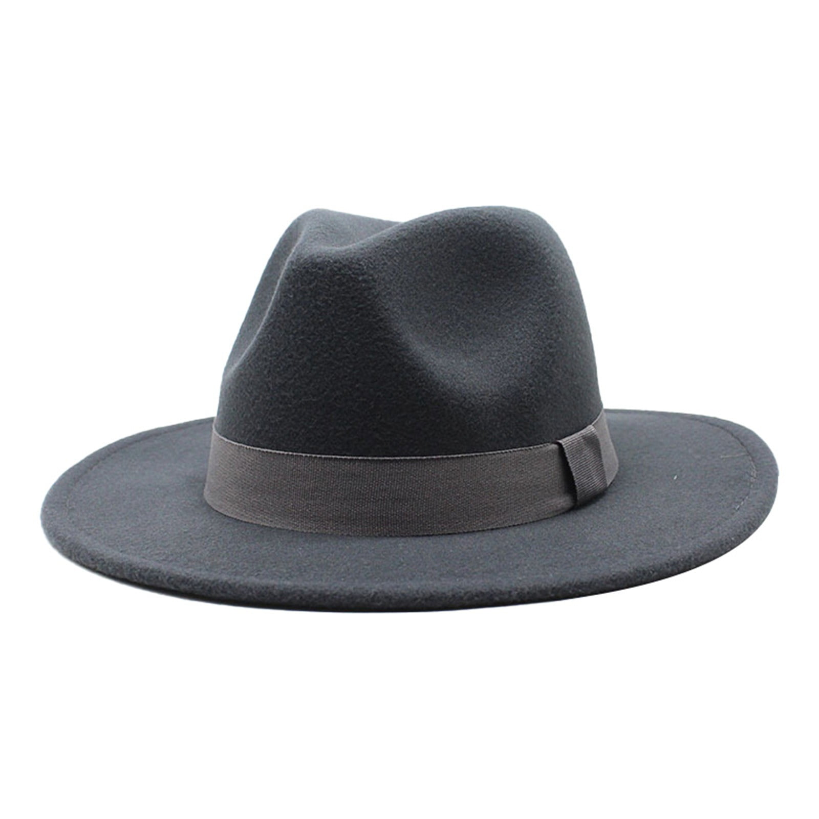 IDALL Fedora Hats for Men Wide Brim Hats Wide Brim Fedora Hats for ...