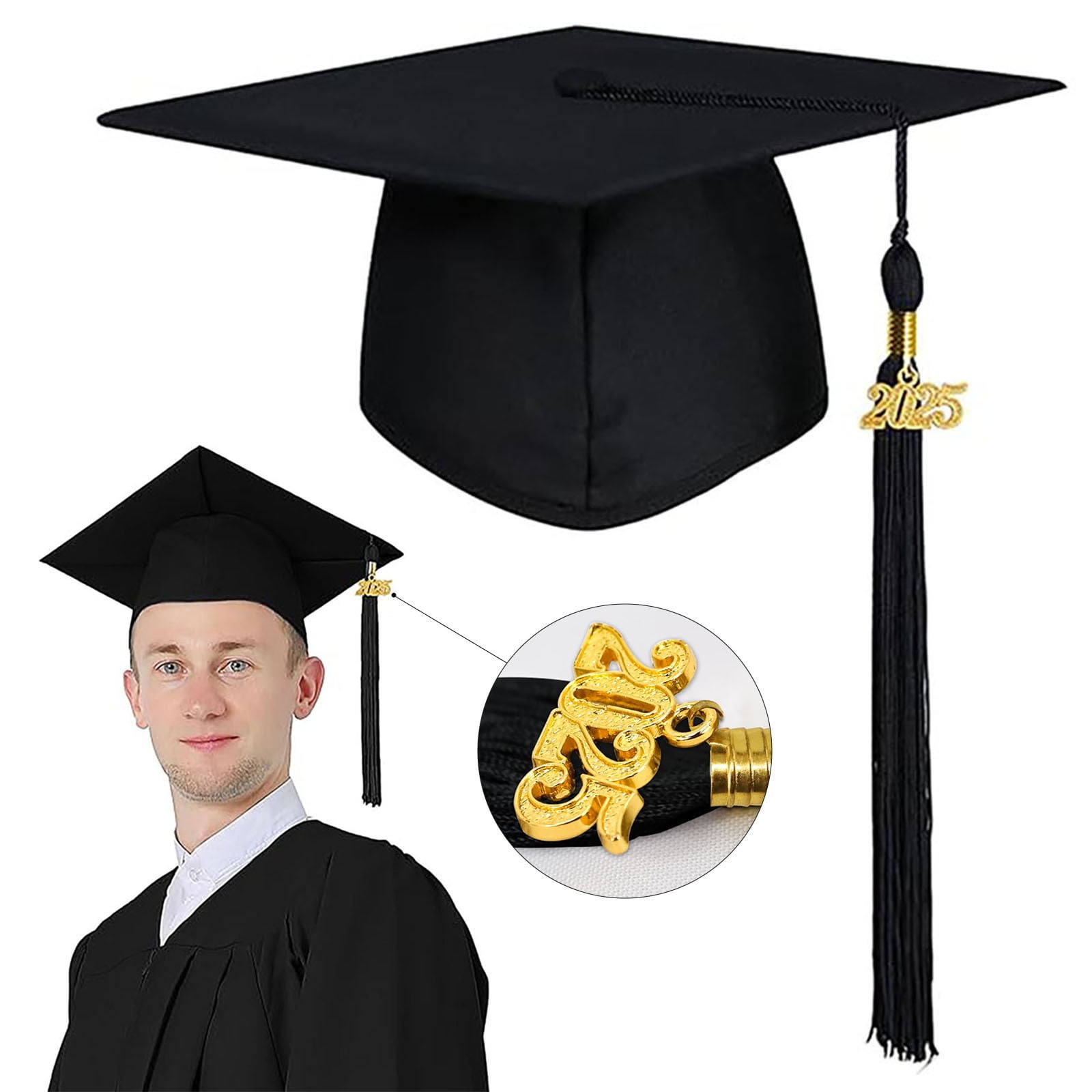 IDALL Graduation Cap Headband Grad Cap Headband Matte Graduation Cap ...
