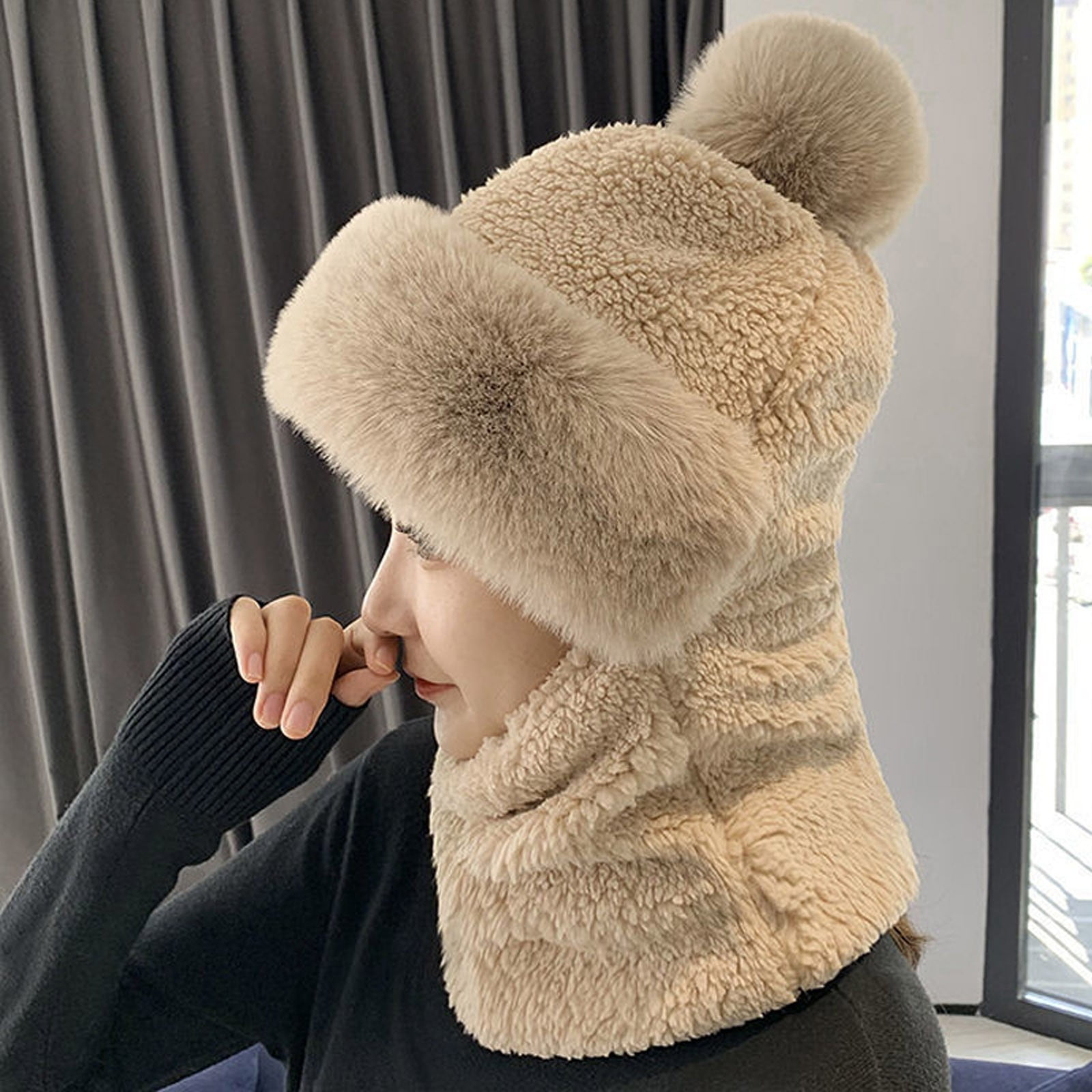 IDALL Hats for Women,Winter Hats Women Windproof Scarf Hat Winter Warm ...