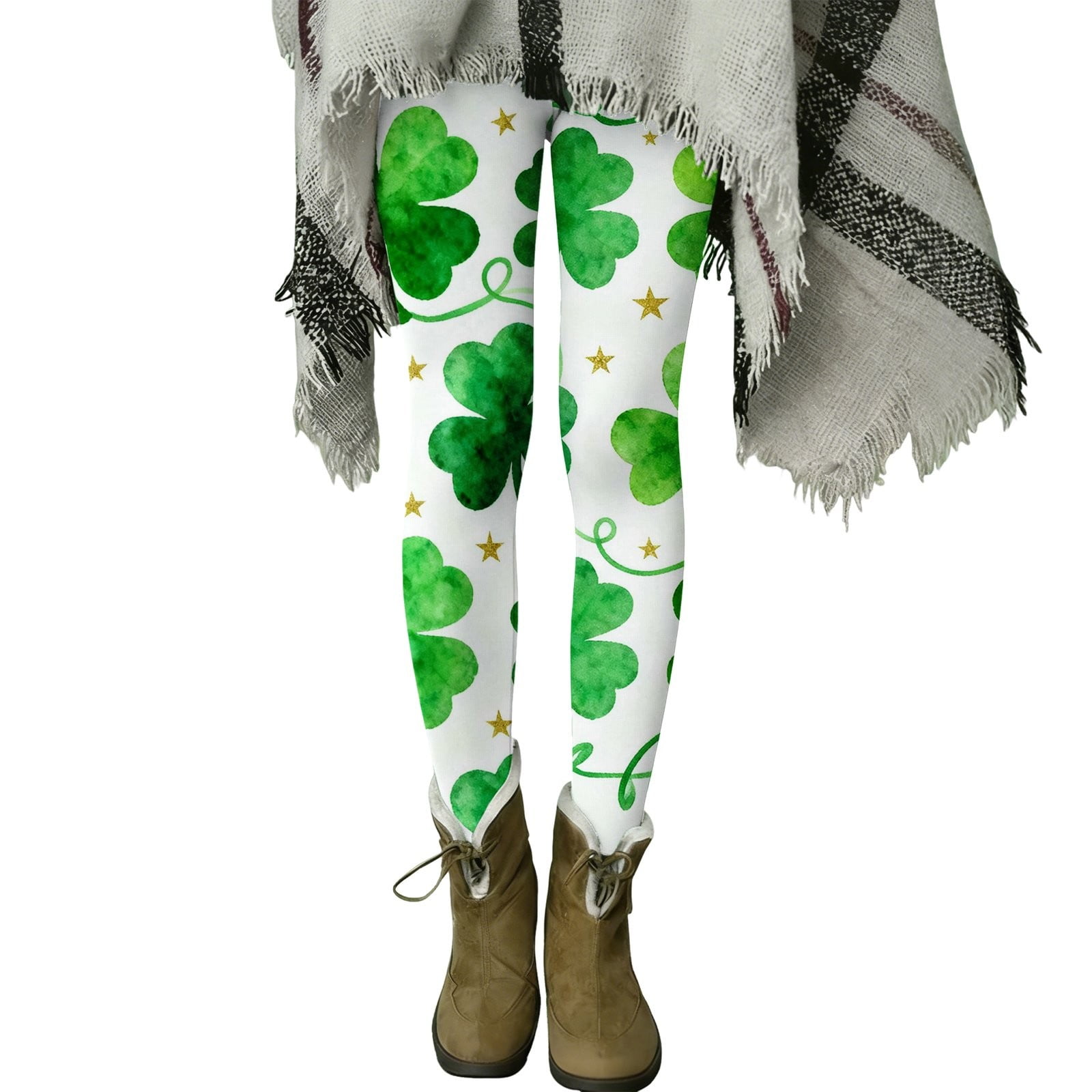 IDALL High Waisted St.Patrick's Day Leggings for Women Shamrock ...