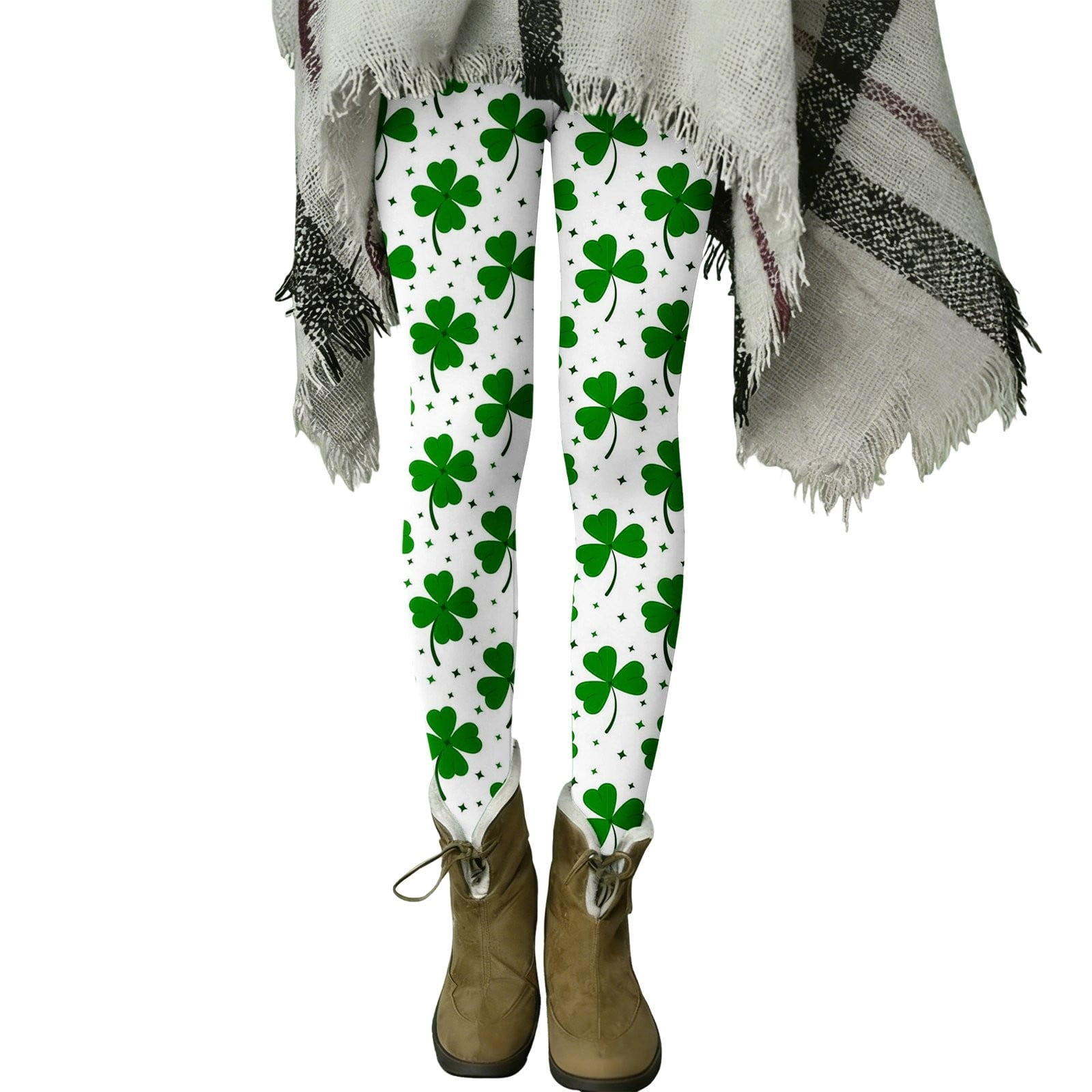 IDALL High Waisted St.Patrick's Day Leggings for Women Shamrock ...