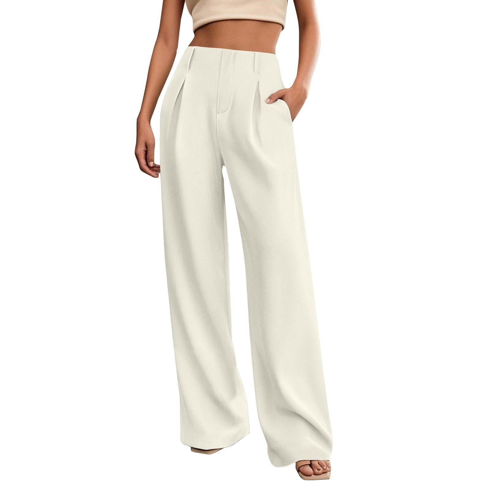 IDALL Lounge Pants Women Wide Leg Pants Woman Women's Solid Color Long ...