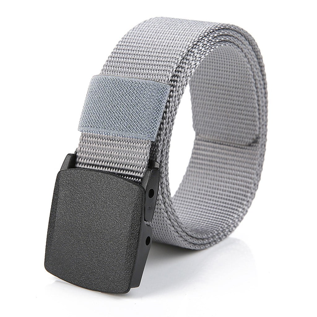 IDALL Mens Belt Gait Belt Belt Nylon Waist Mens Metal- Long Belt Check ...