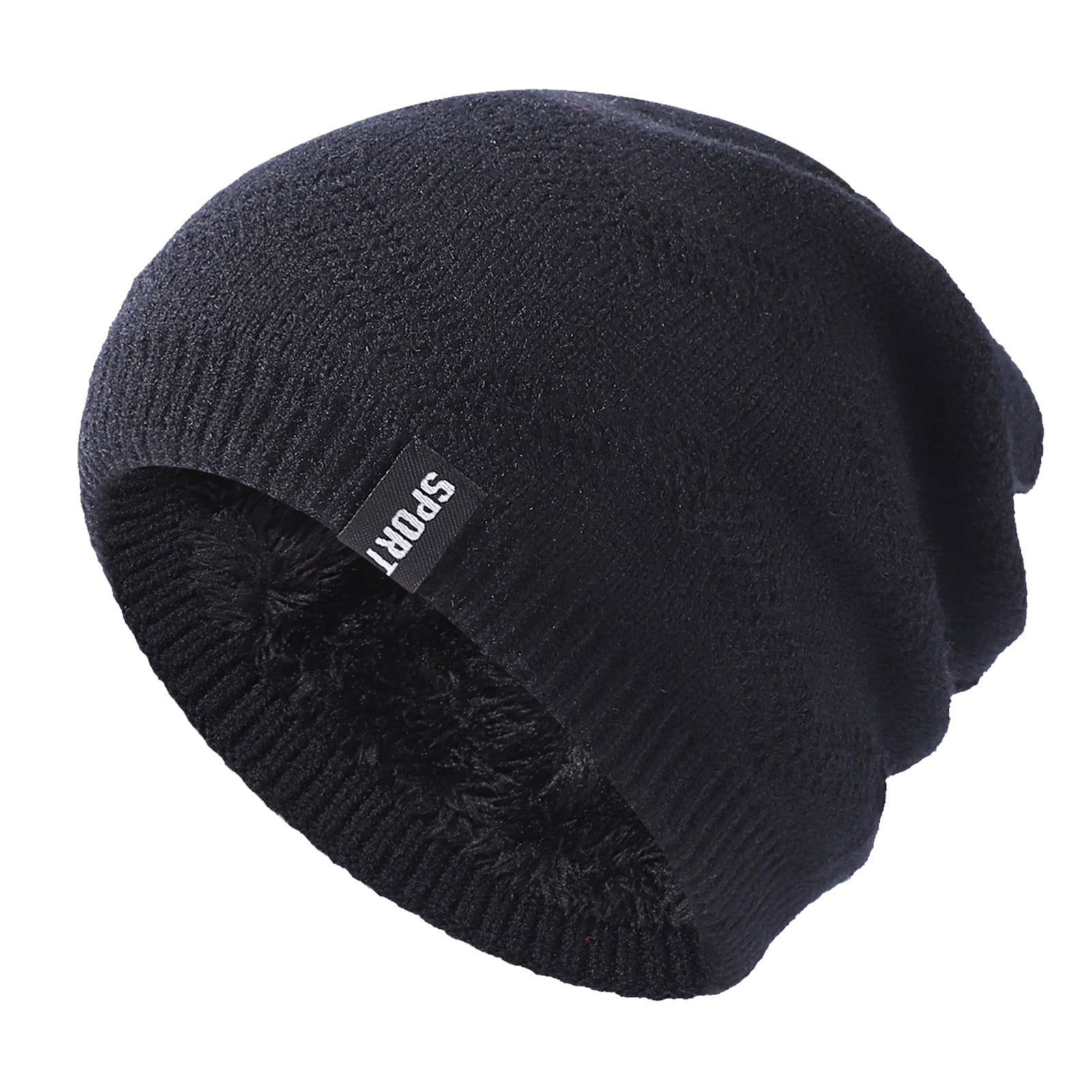 IDALL Mens Hats,Beret Hats Men Winter Hats Outdoor Solid Color Knitted ...