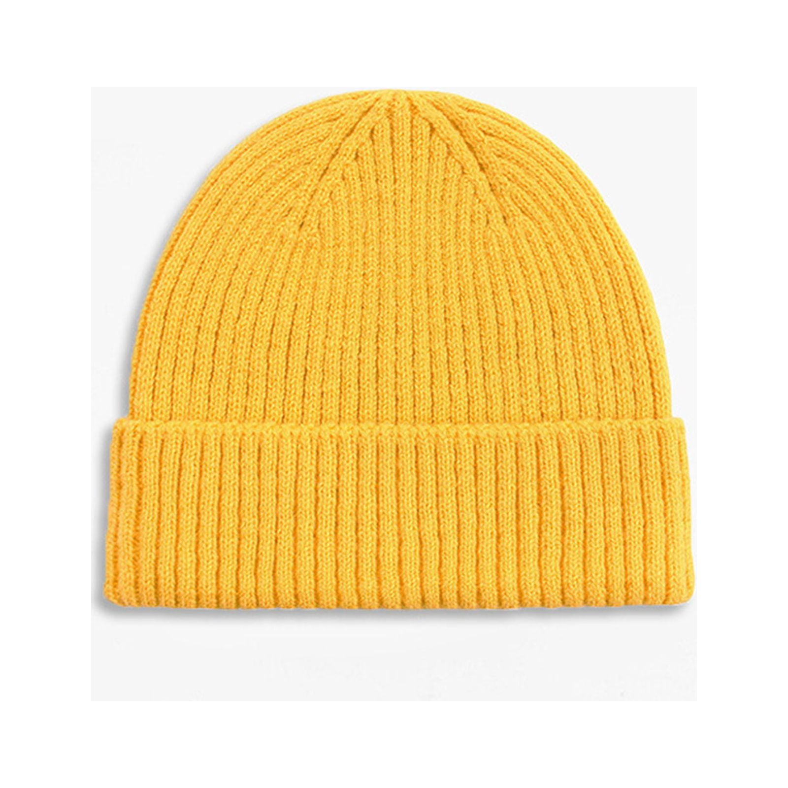 IDALL Mens Hats,Winter Hats Hot Soft Yarn Custom Plain Cuff Knit Winter ...