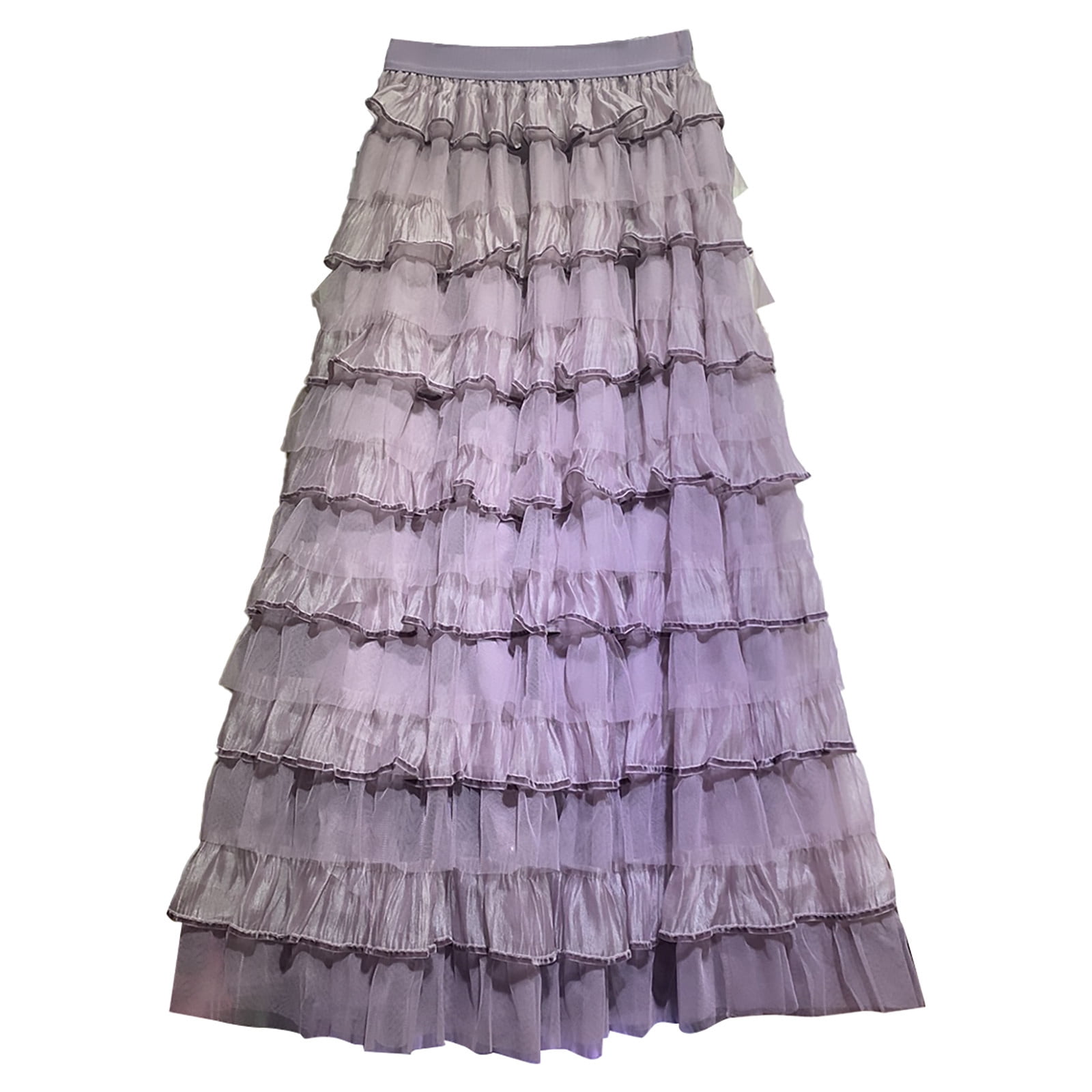IDALL Midi Skirt,Women's Skirts Women's Tulle Skirt Ruffle Multilayer ...