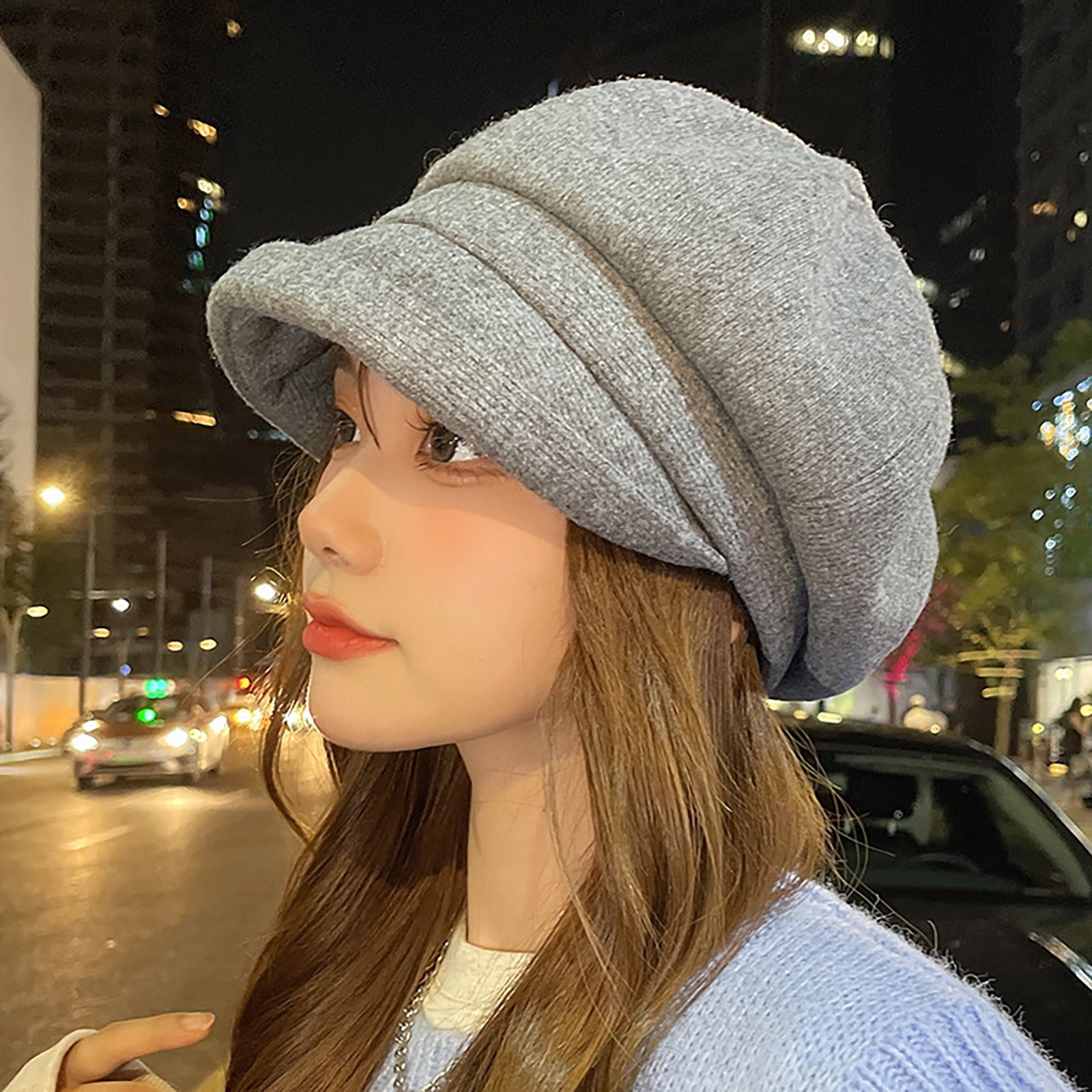 IDALL Newsboy Cap Beret Hats Women Newsboy Cap Visor Beret Hats Soft ...
