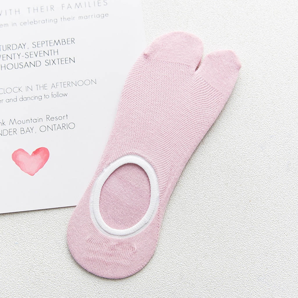 IDALL No Show Socks Ankle Socks Women Print Multicolor Toe Socks Two ...