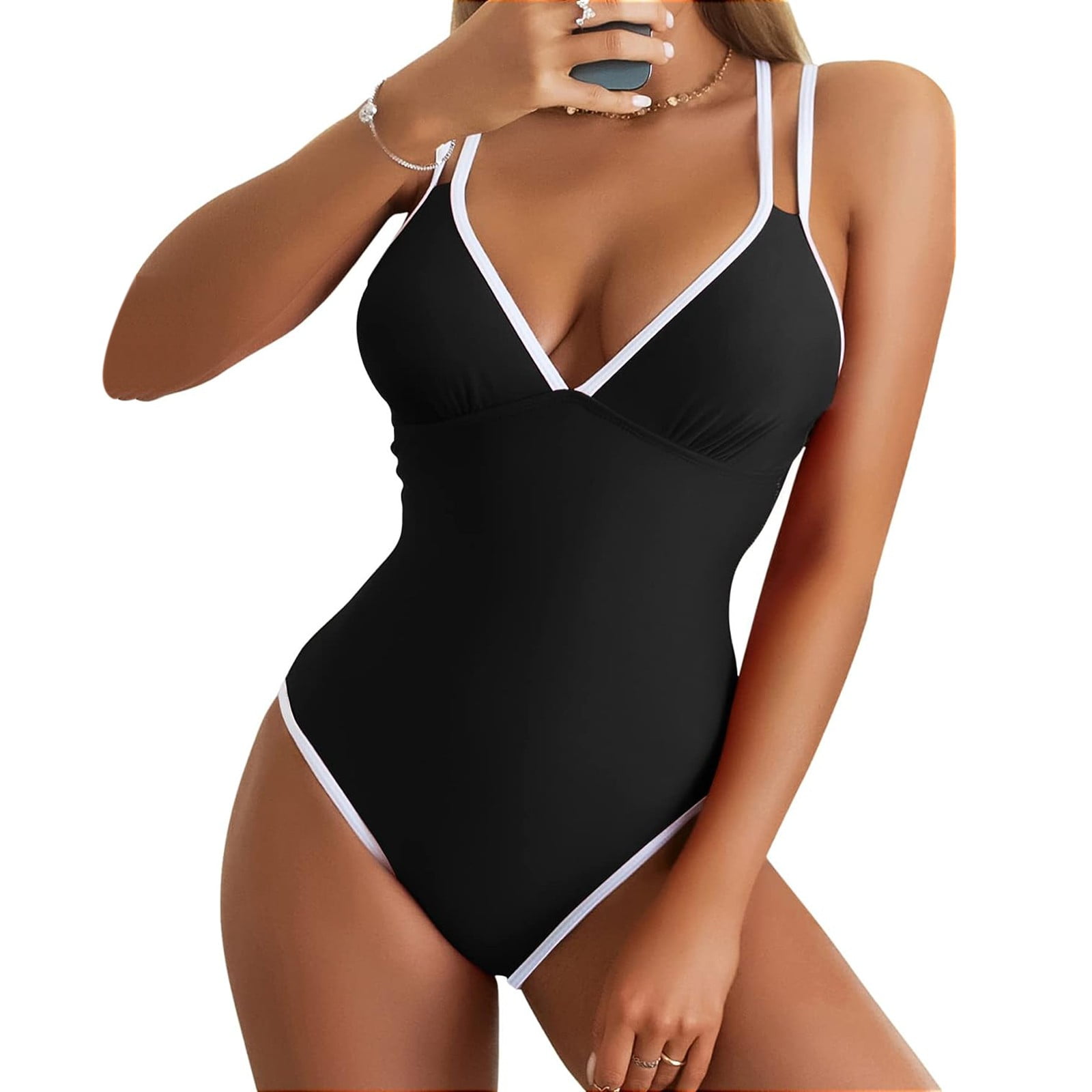 Idall One Piece Swimsuit Women Bathing Suit Womens Sexy Solid Swimsuit