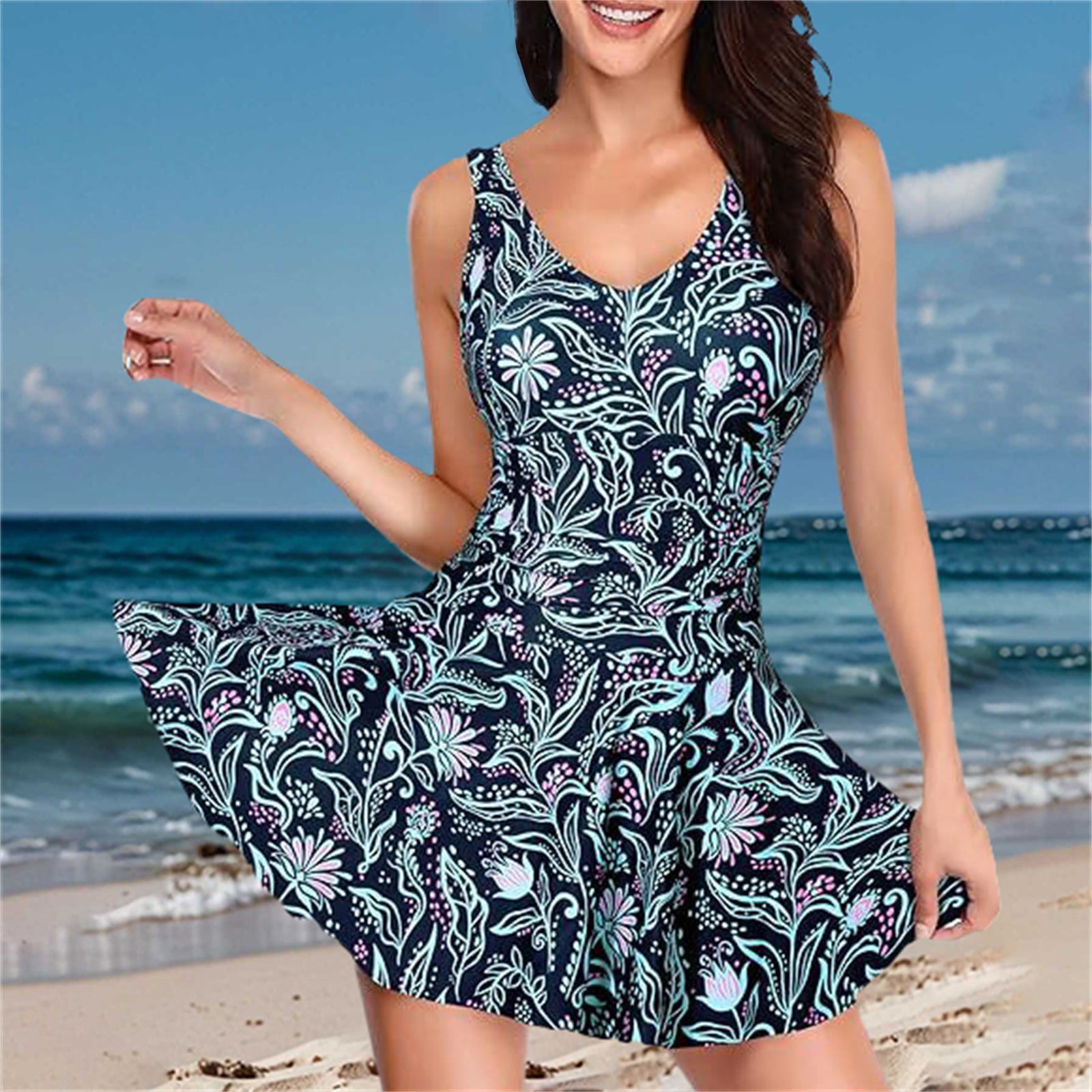 IDALL One Piece Swimsuit Women Tummy Control Swimsuits Bathing Strap ...