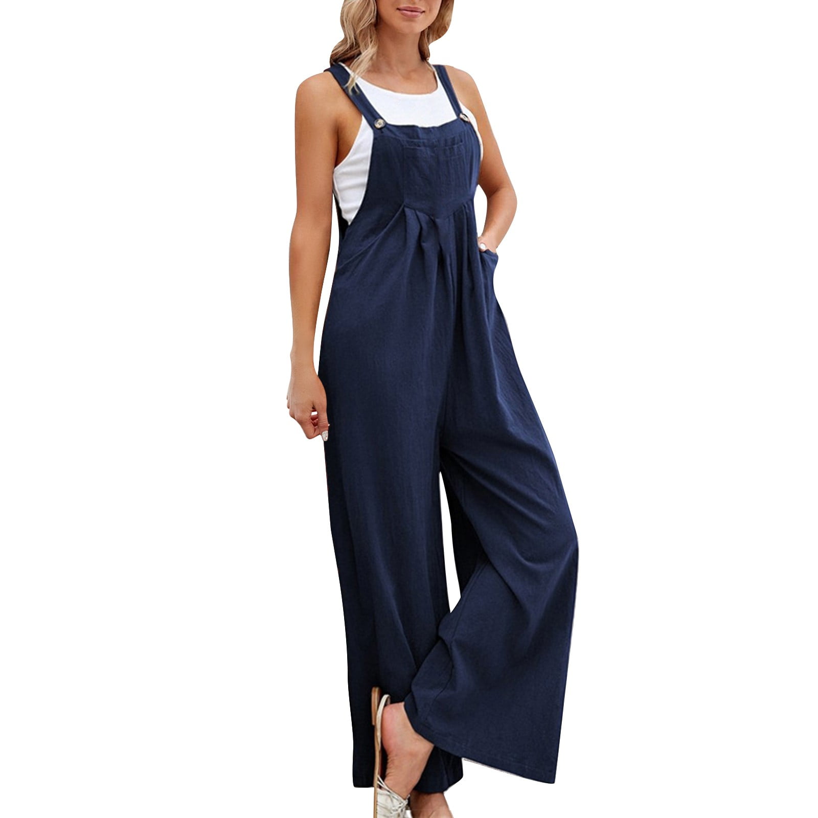 IDALL Overalls for Women Rompers for Women Pants Loose Jumpsuit ...