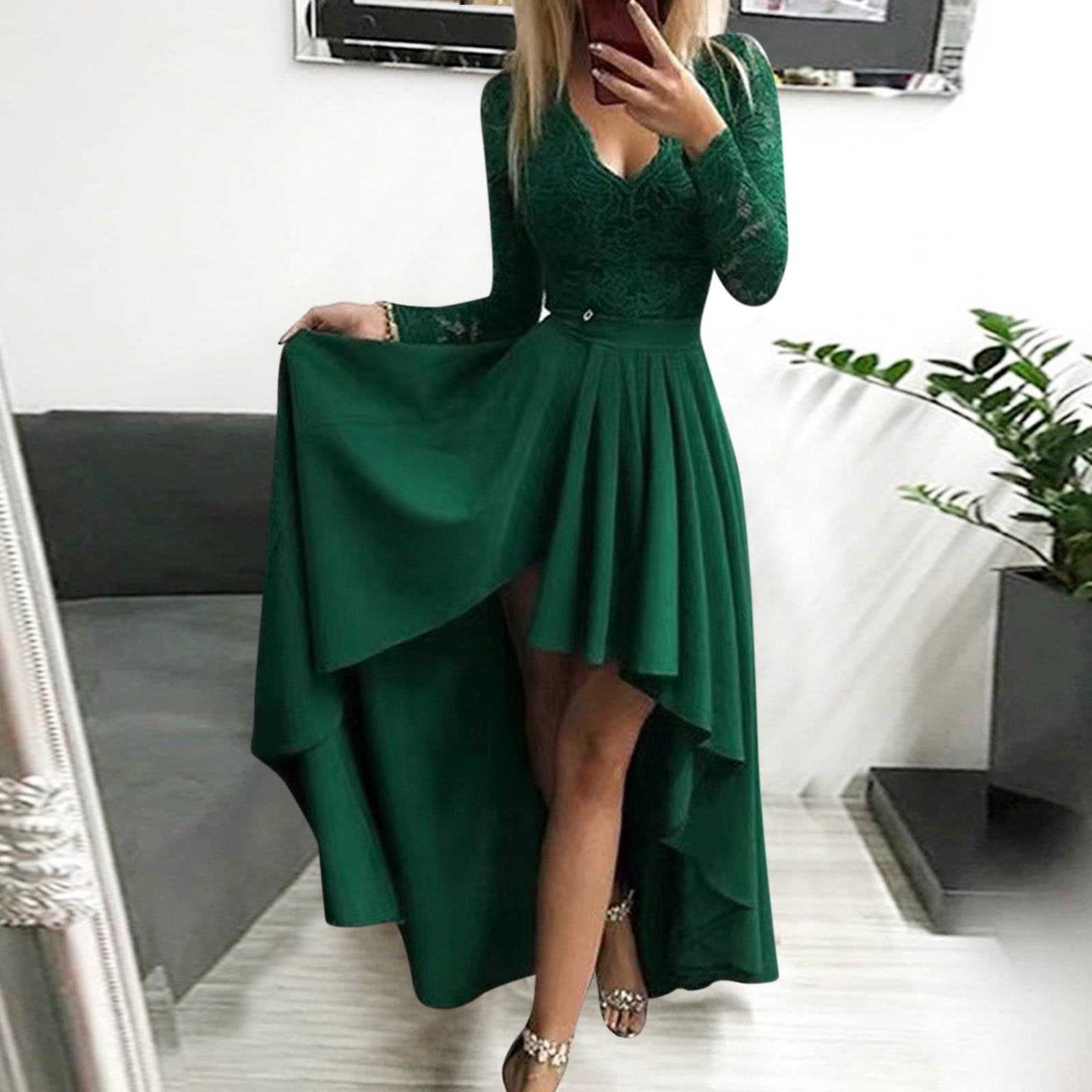 IDALL Prom Dresses,Formal Dresses Women's Floral Lace Party Dress Swing ...