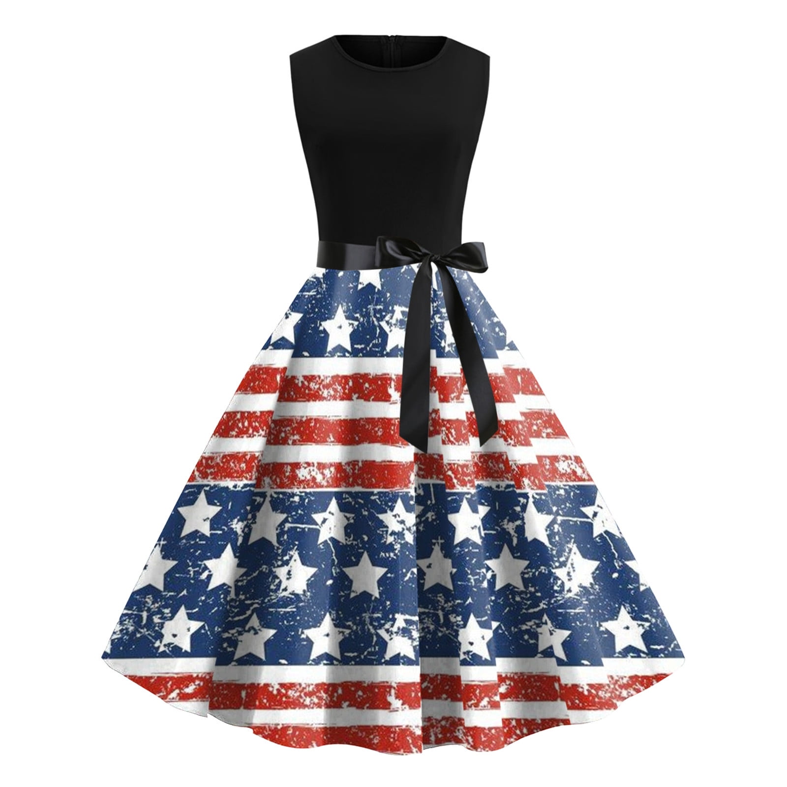 IDALL Prom Dresses,Formal Dresses Womens Summer Sleeveless America Flag ...