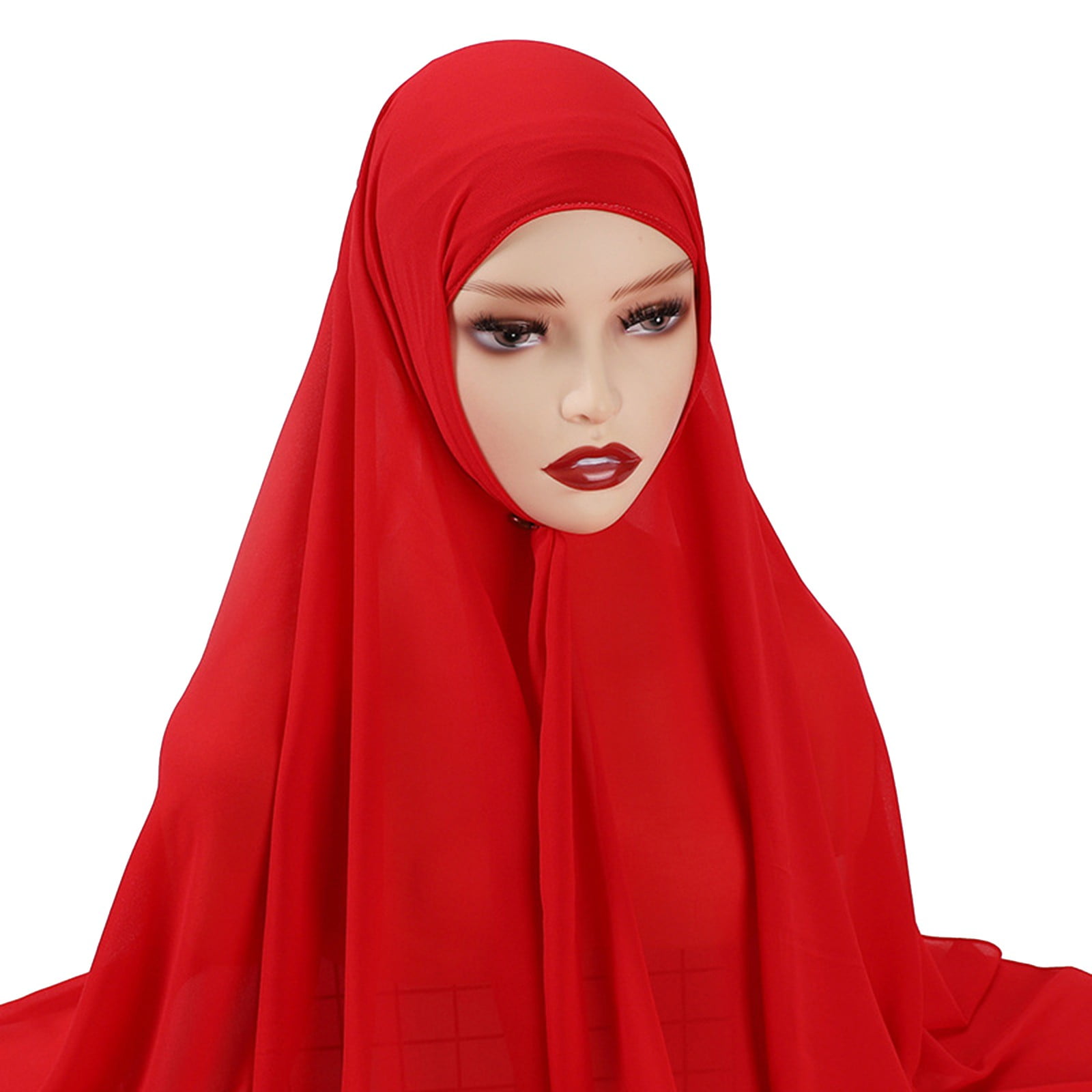 IDALL Silk Scarf Head Scarf Women's Soft Chiffon Long Scarf Shawl ...