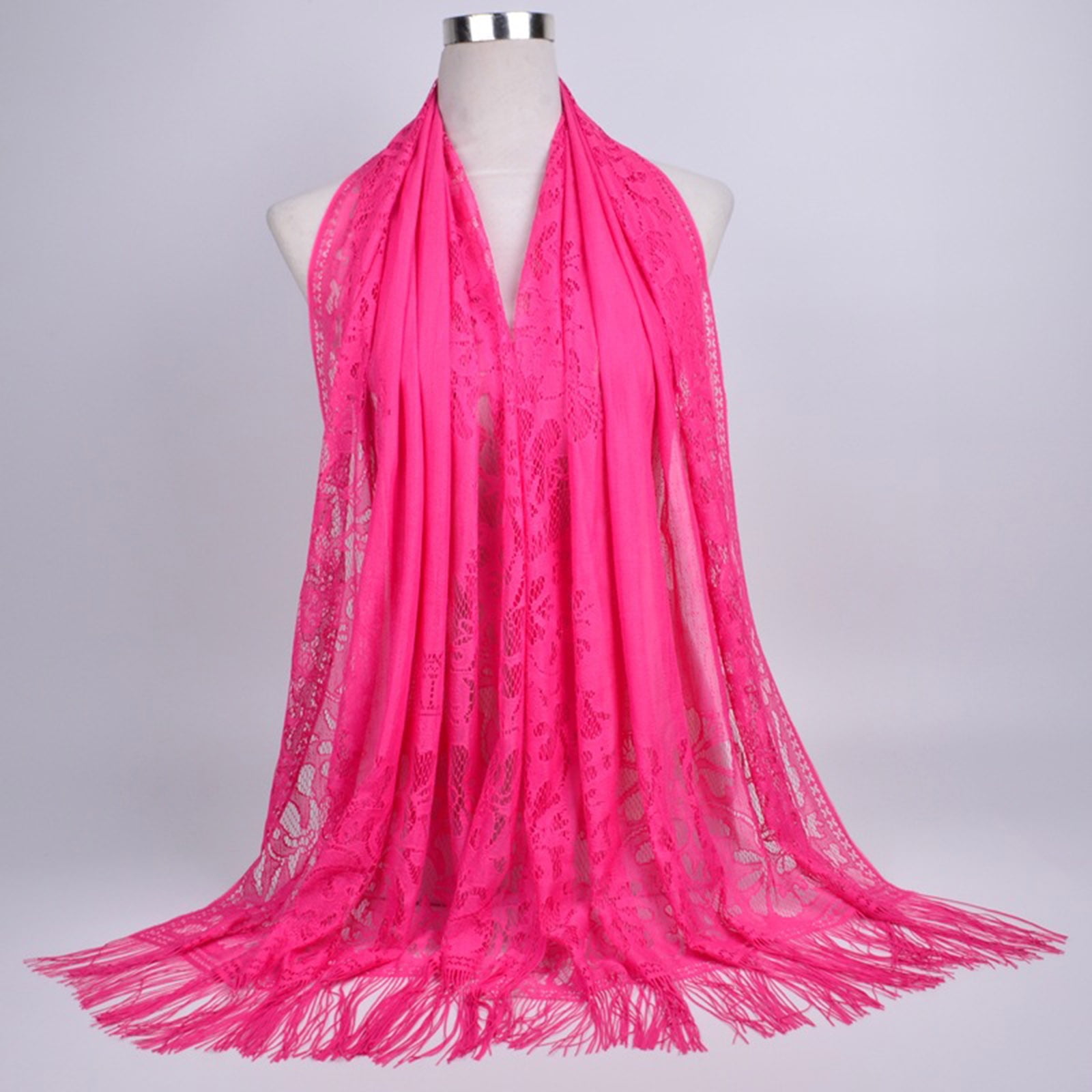 IDALL Scarf for Women,Silk Scarf Women Lace Hijab Scarf Long Hijabs ...