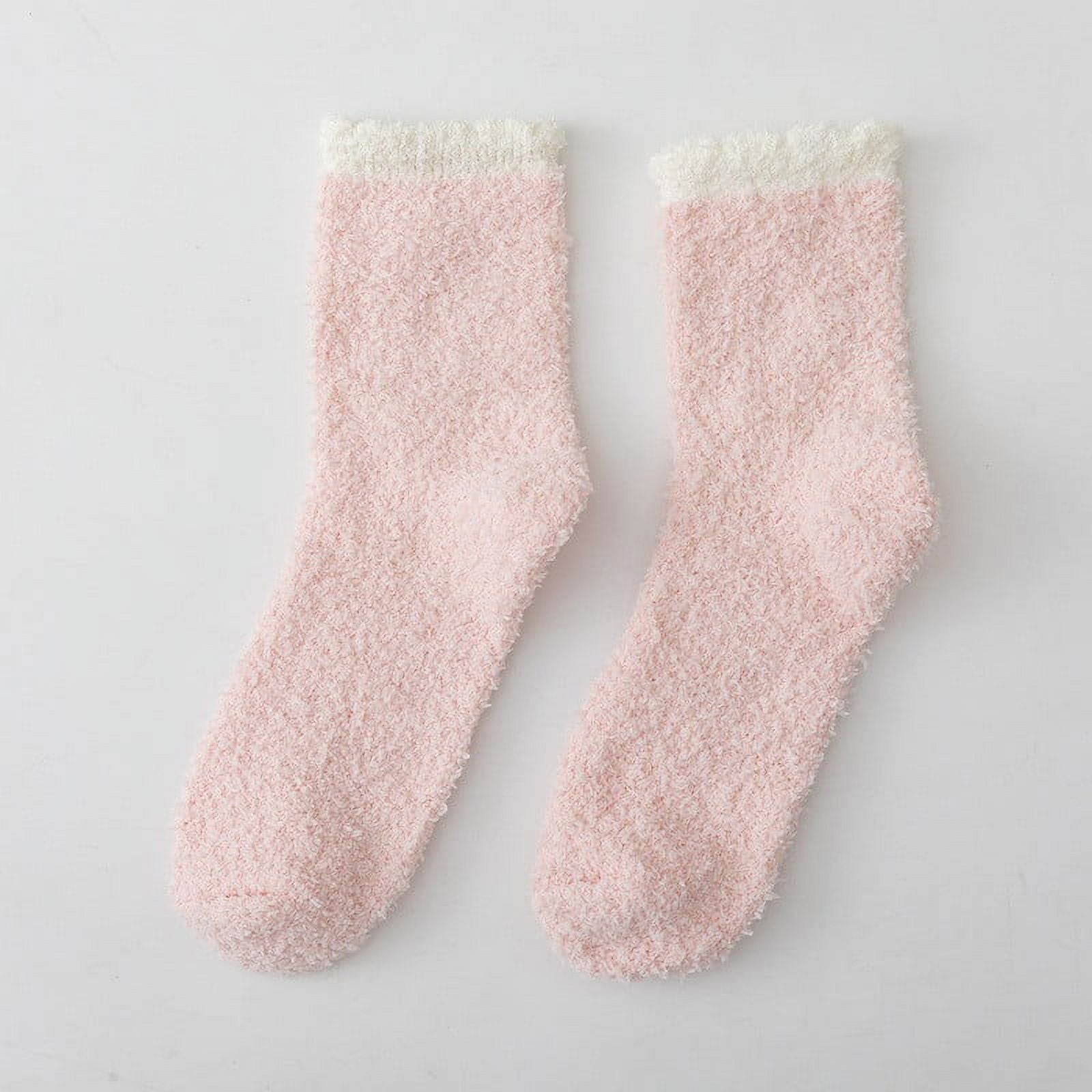 IDALL Socks for Women,Crew Socks Fuzzy Socks For Women With Grips Plush ...