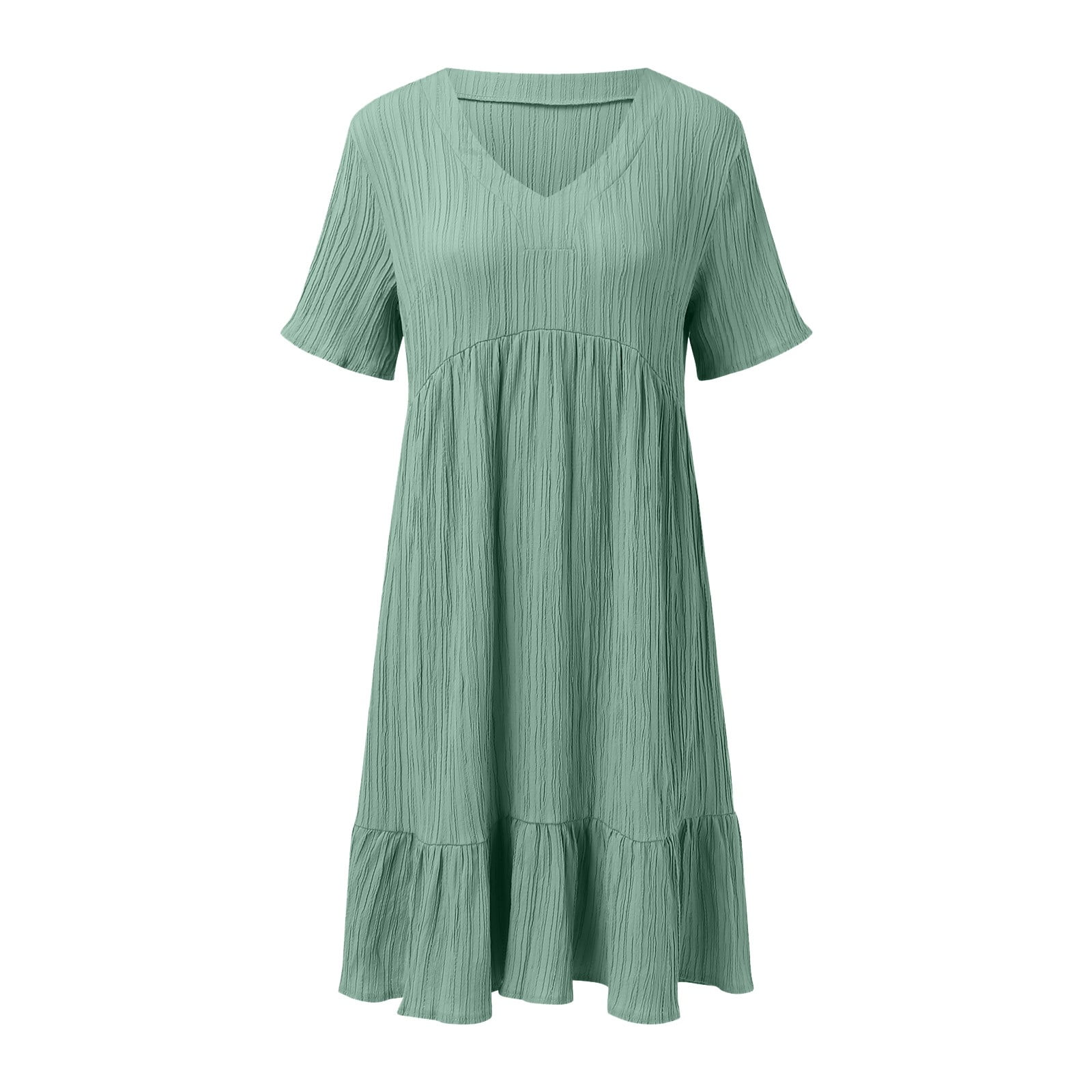 IDALL Summer Dresses,Casual Dresses Linen Dresses Casual T Shirt Dress ...