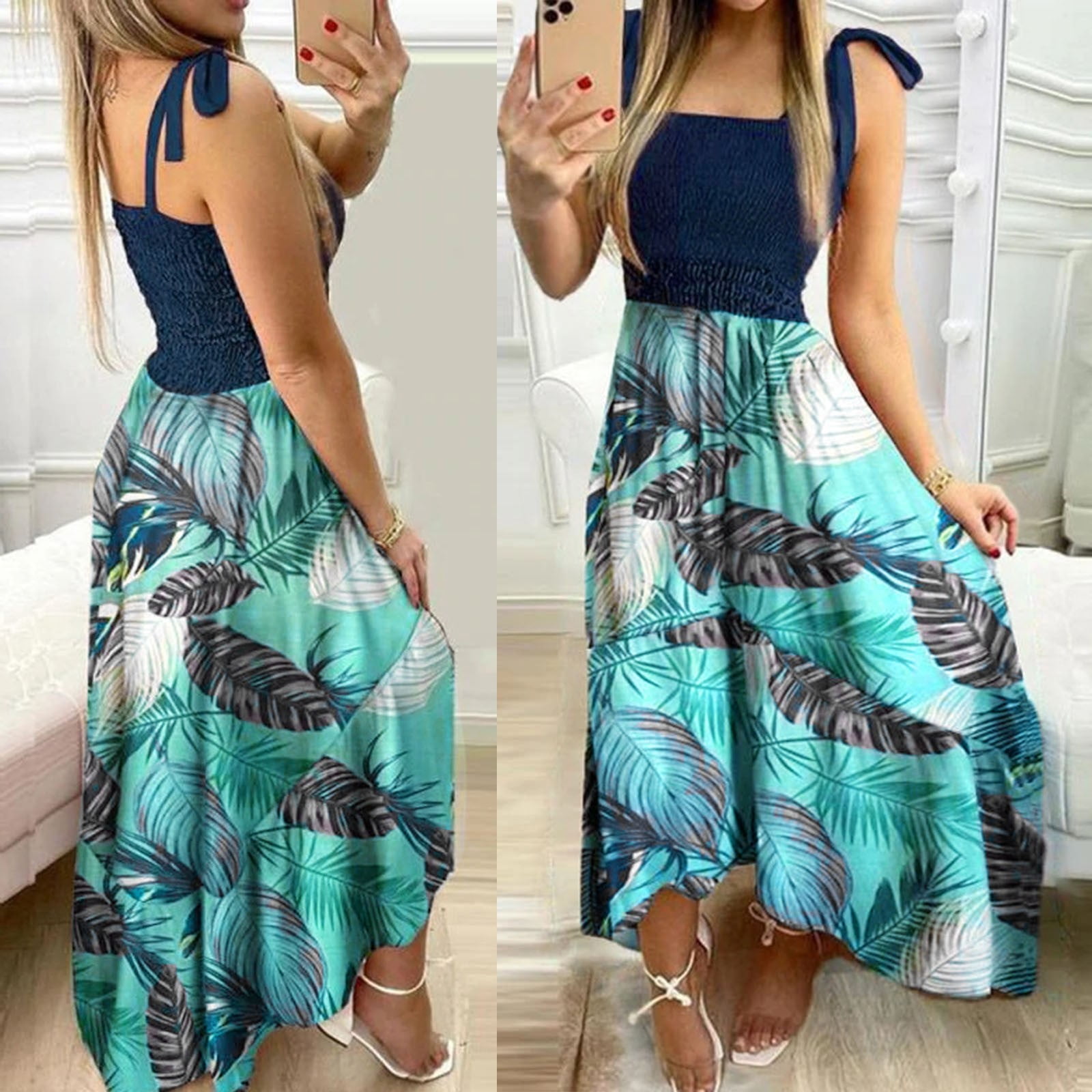 IDALL Summer Dresses,Maxi Dresses Dresses For Women Casual Summer ...