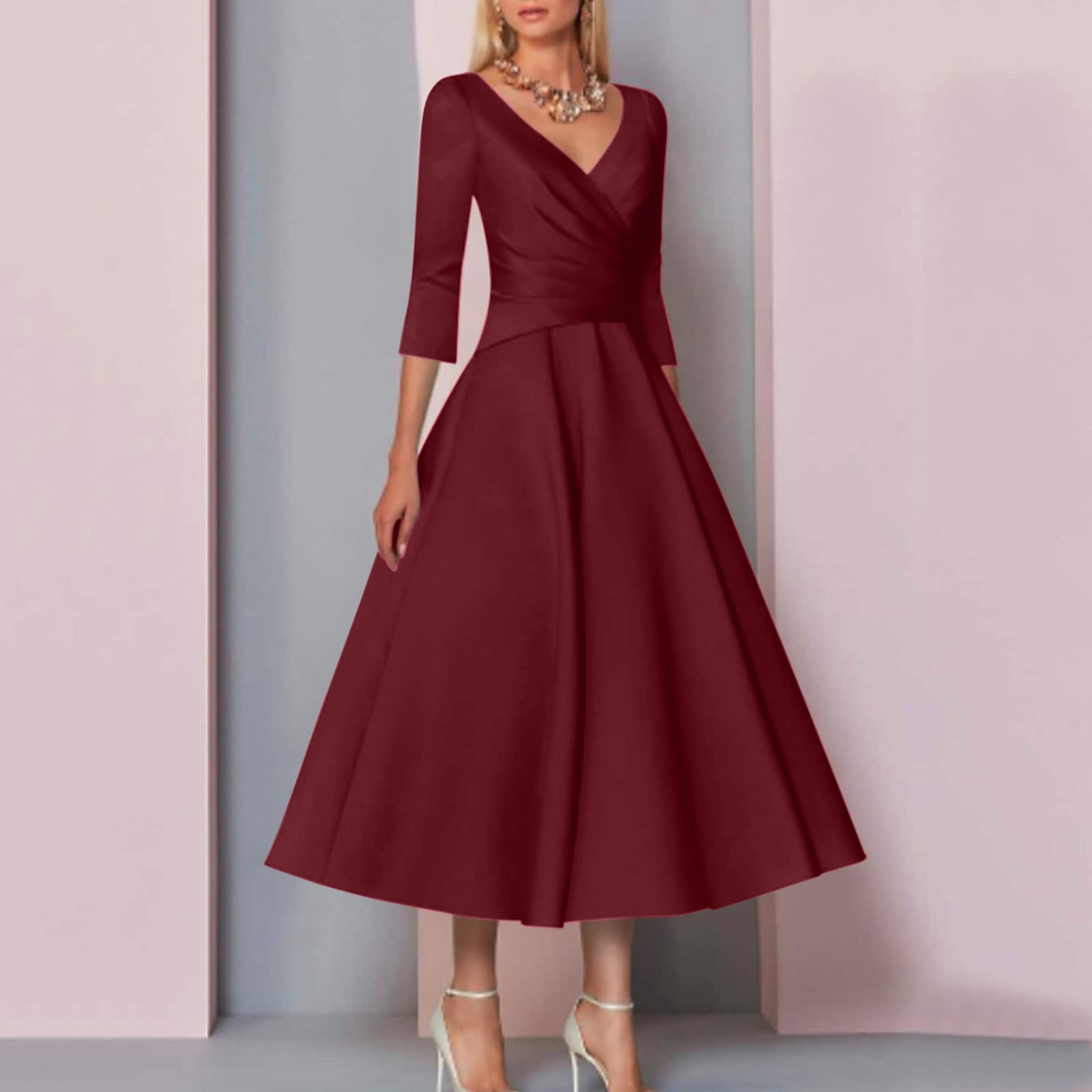 IDALL Summer Dresses,Maxi Dresses A Line Mother Of The Bride Dress ...