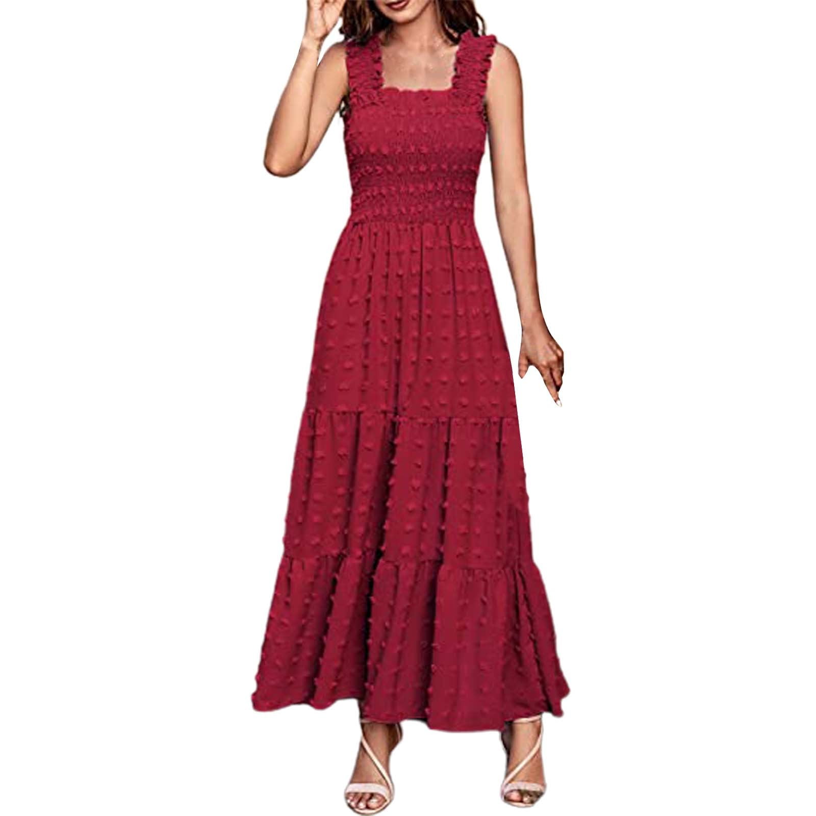 Idall Summer Dresses Maxi Dresses Womens Bohemian Sleeveless Extra