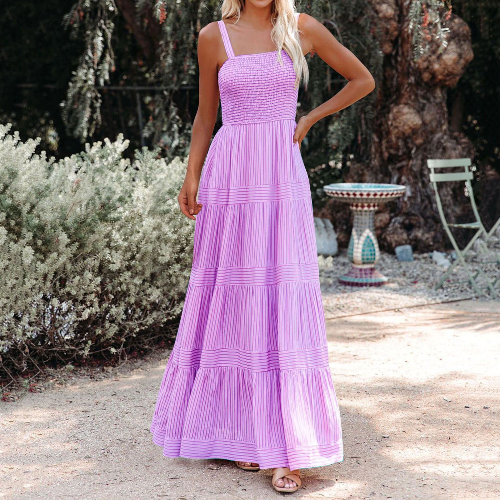 IDALL Summer Dresses,Maxi Dresses Womens Casual Summer Boho Maxi ...