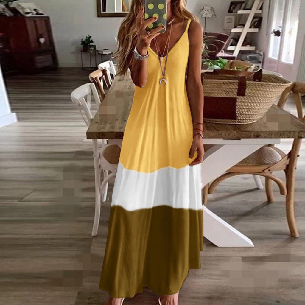 Idall Summer Dresses Maxi Dresses Womens Tie Dye Beach Pullover Maxi