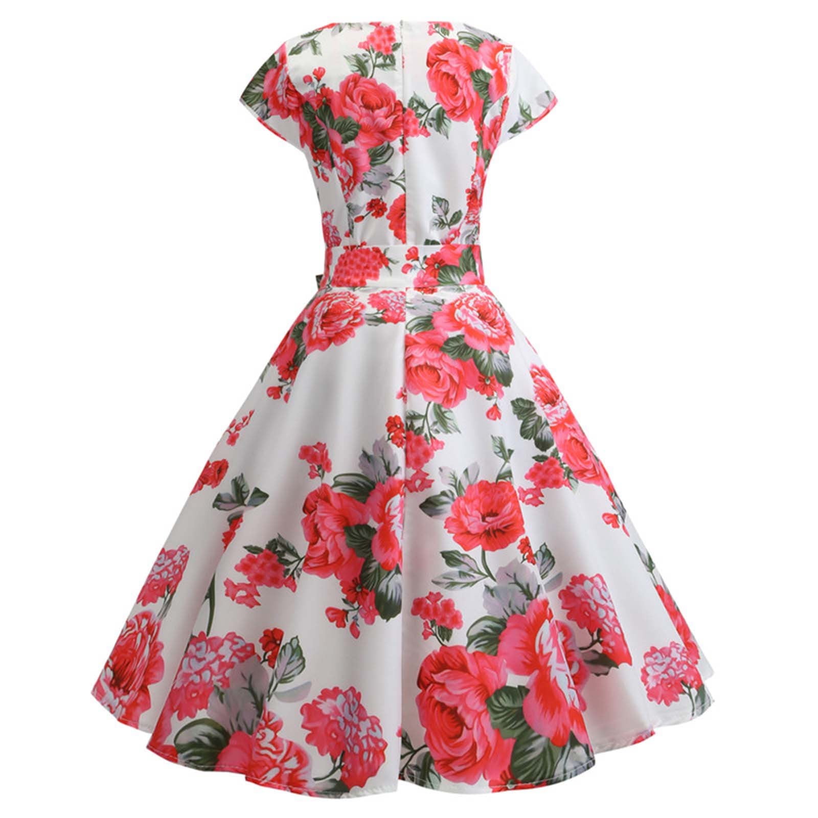 IDALL Summer Dresses,Petite Dresses Women Vintage Cocktail Dresses 2023 ...