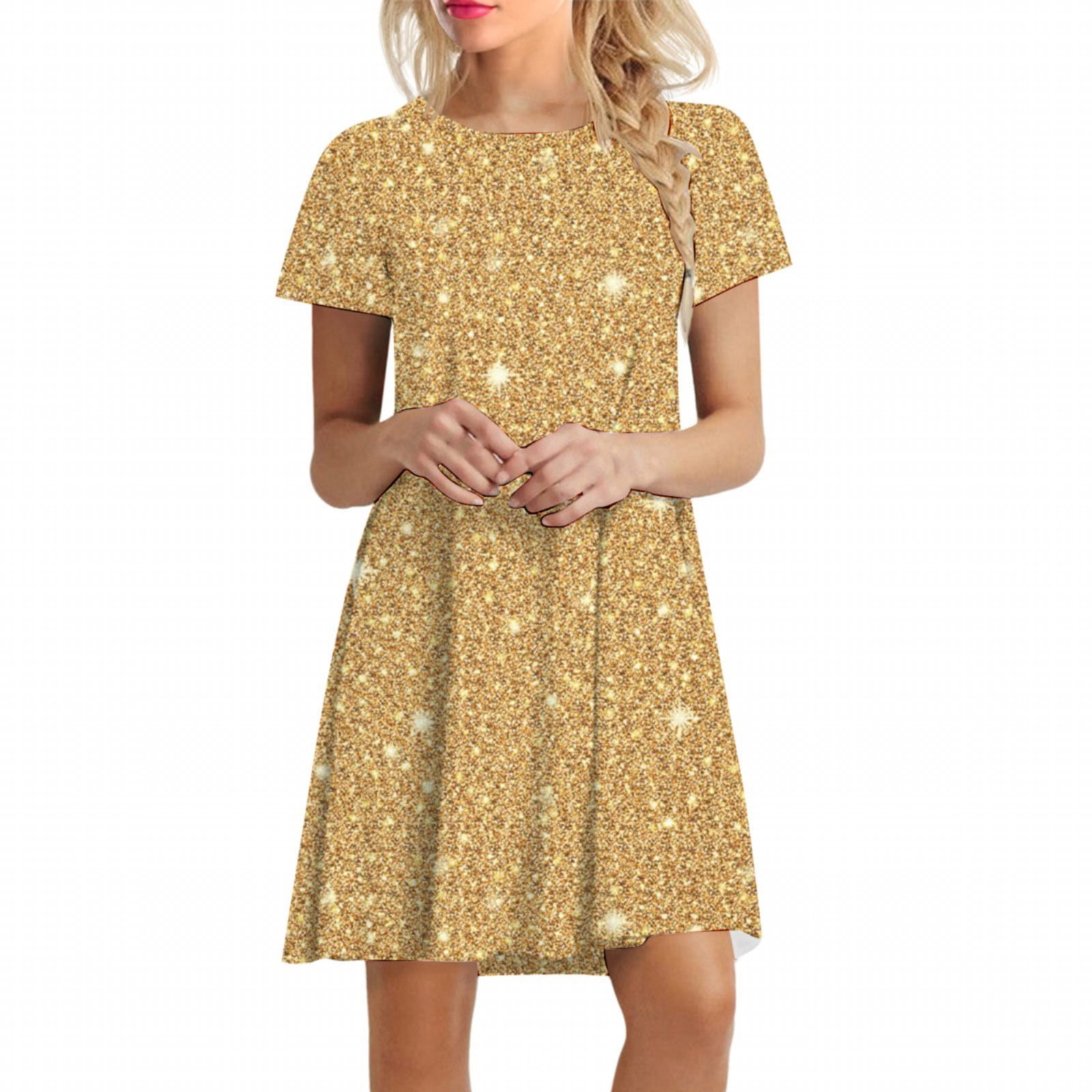 IDALL Summer Dresses,Petite Dresses Women's 2023 Summer Casual T Shirt ...