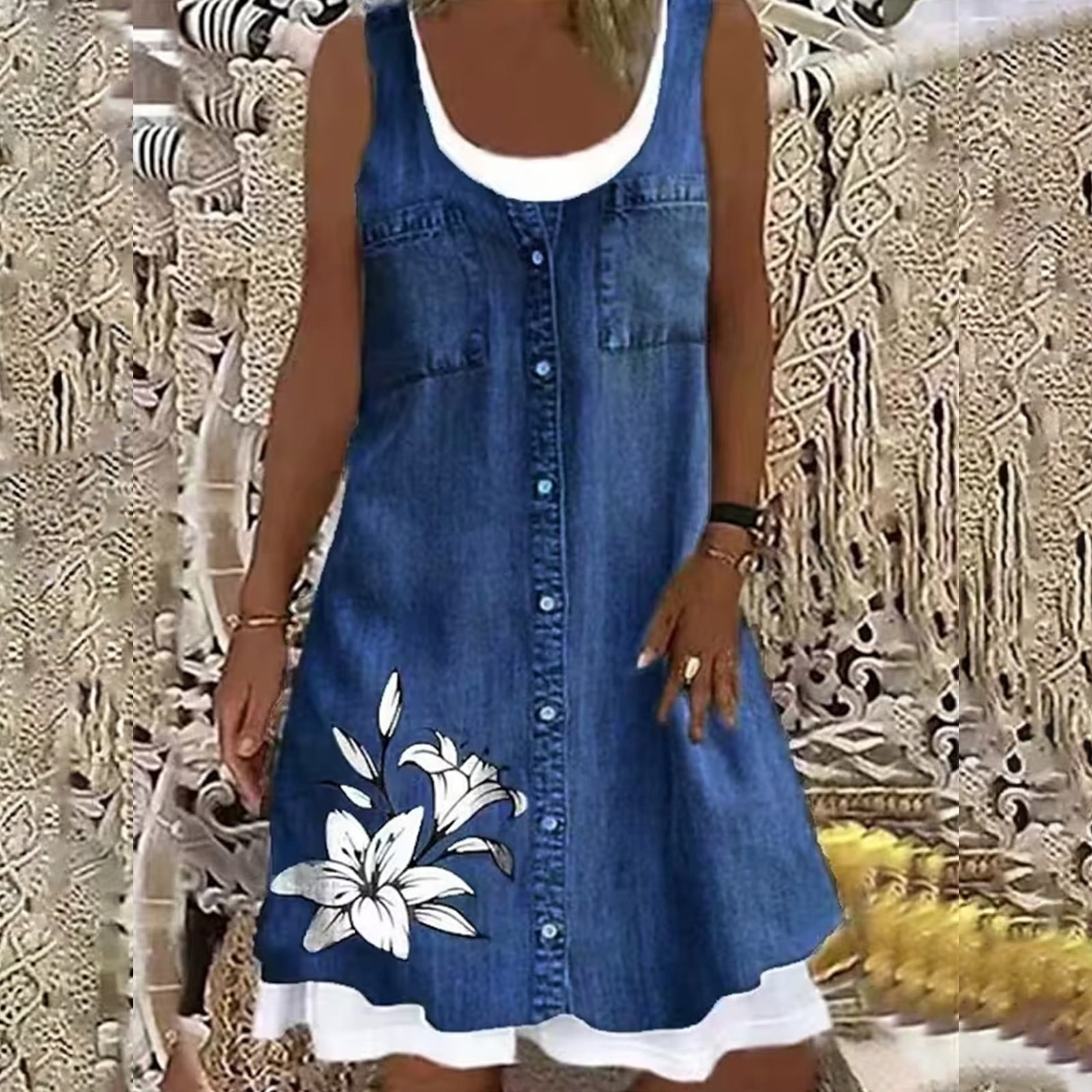 IDALL Summer Dresses,Sundresses for Women Women Summer Beach Spring ...