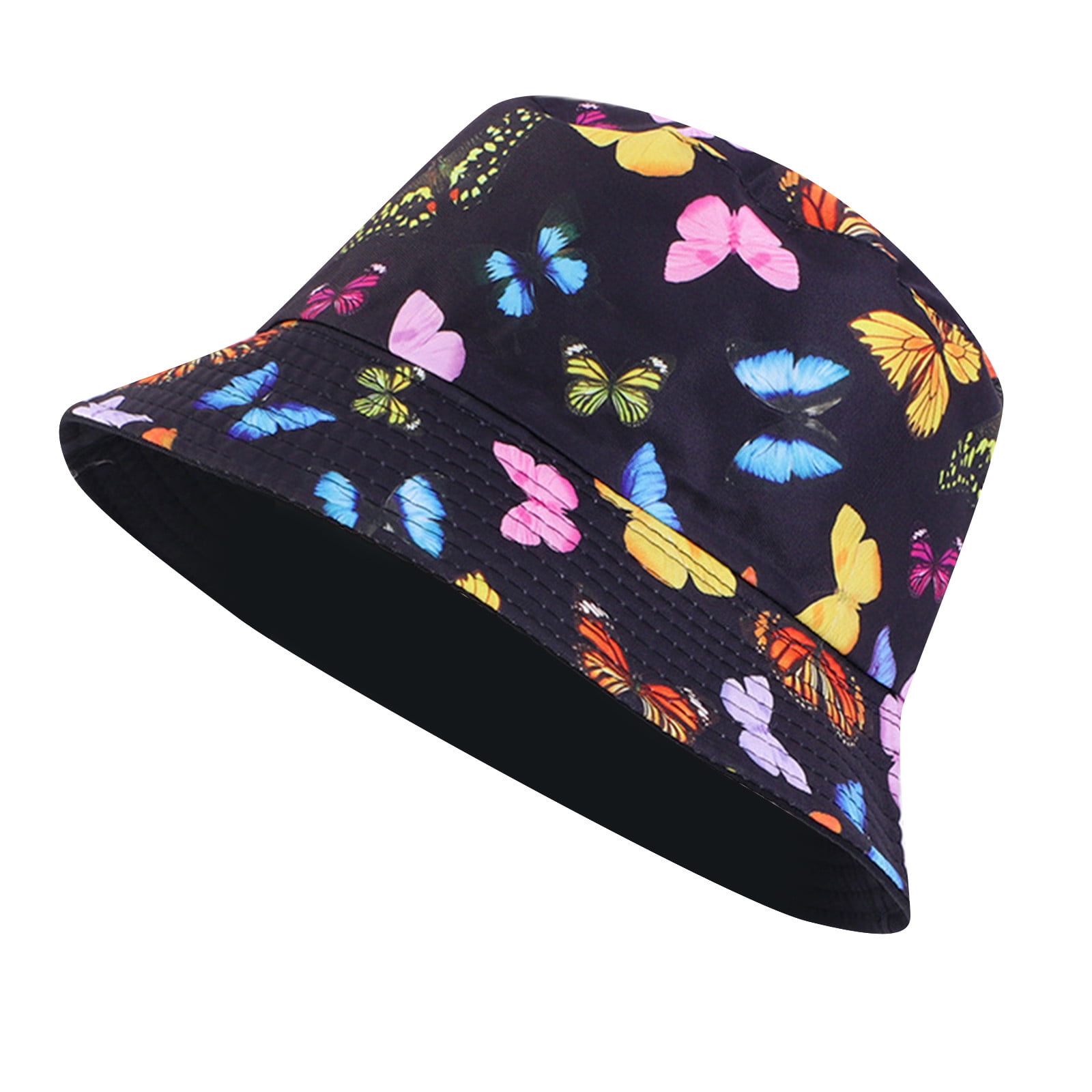 IDALL Sun Hats for Women,Bucket Hat Unisex Print Double Side Wear ...