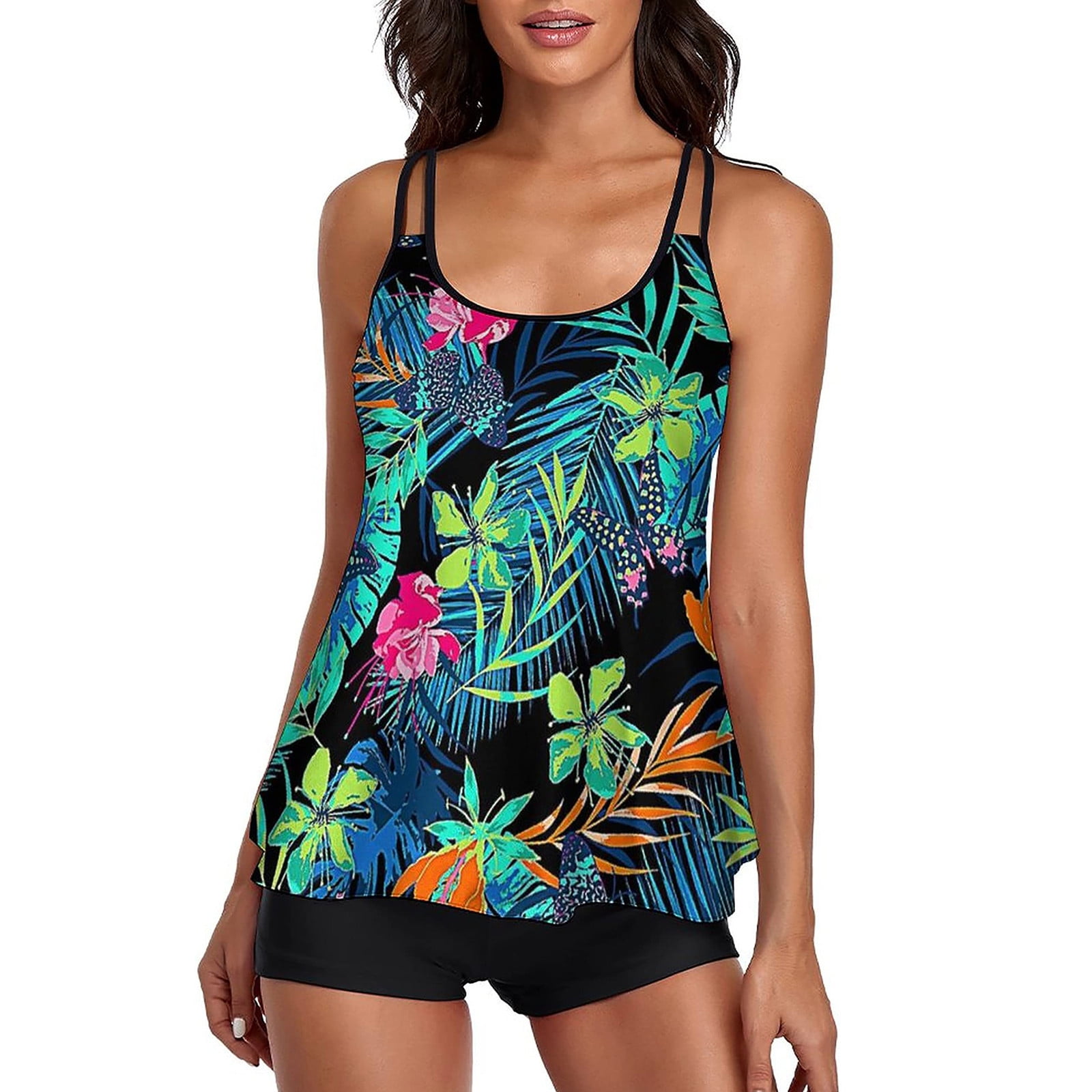 IDALL Tankini Swimsuits,Bathing Suit Suits Control Tankini Flowy ...