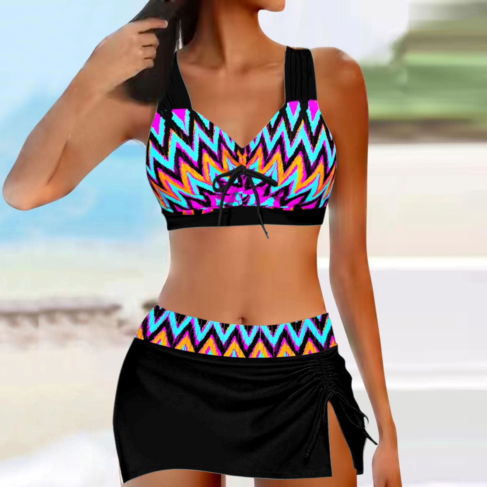 Idall Tankini Swimsuits Bathing Suit Womens Floral Printed Sexy