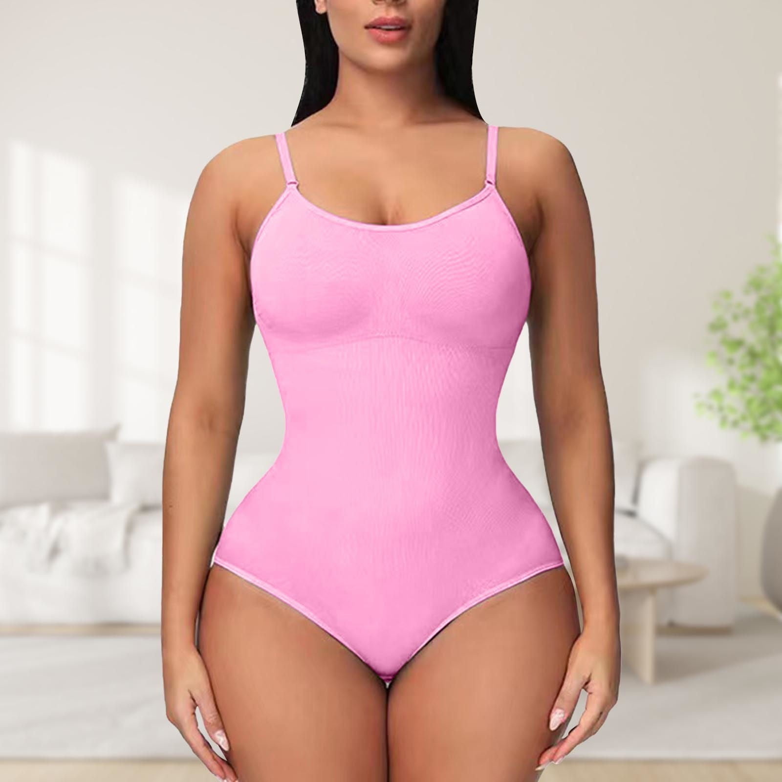 Idall Thong Shapewear Tummy Control Tube Tops For Women With Built In Bra Bodysuit Shapewear