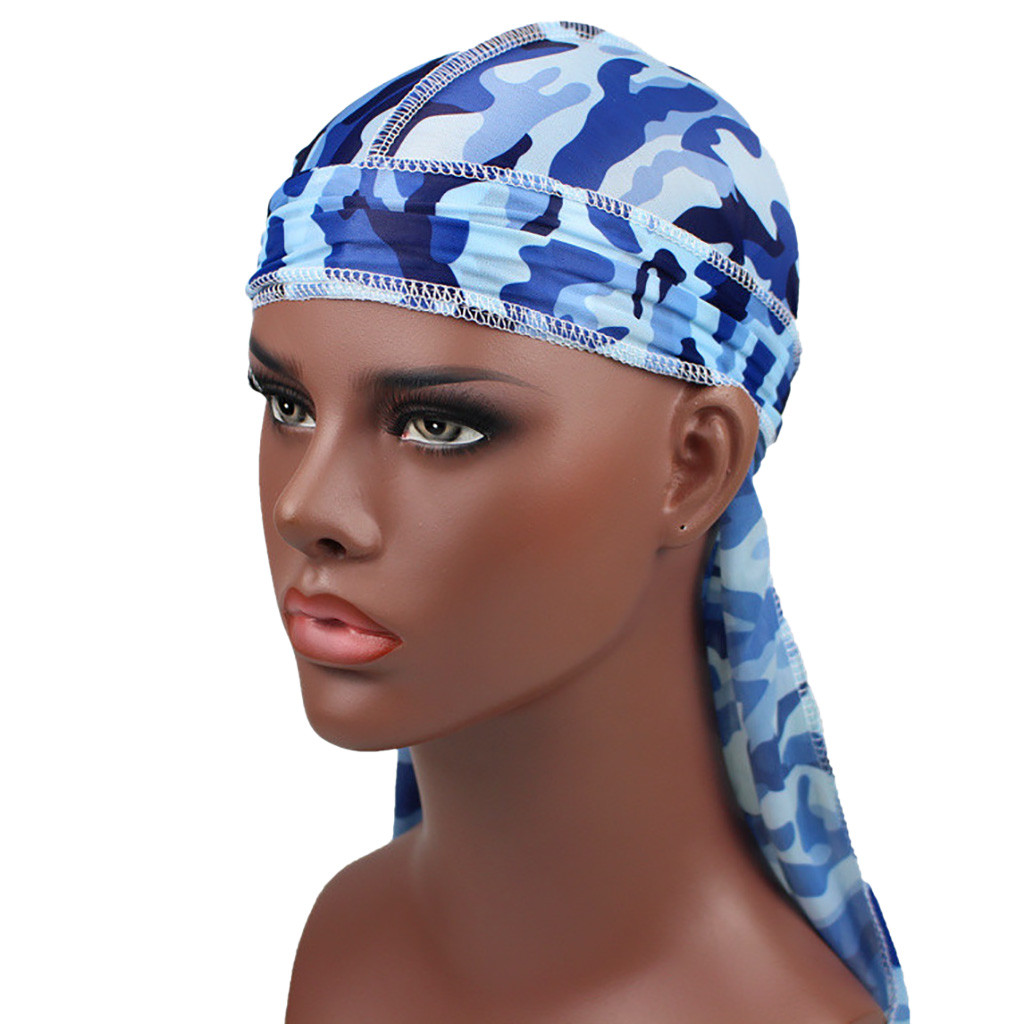IDALL Trucker Hat,Baseball Cap Long Tail Satin Print Turban Hijab Cap ...