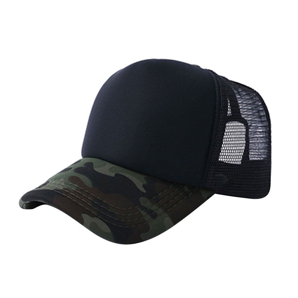 IDALL Trucker Hat,Baseball Cap Unisex Camouflage Mesh Baseball Cap Hat ...