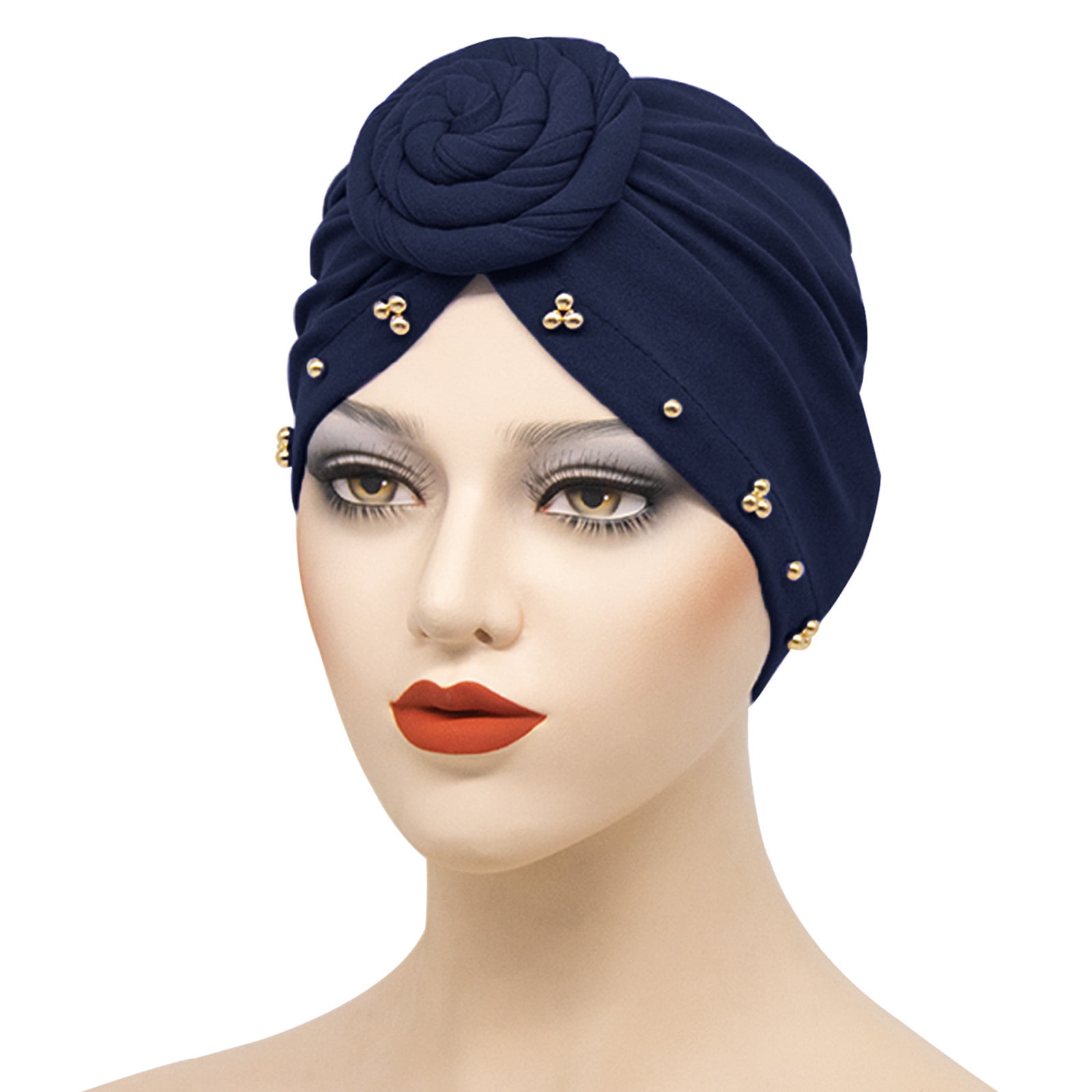 IDALL Trucker Hat,Baseball Cap Womens Solid Color Headband Cap Pin Bead ...