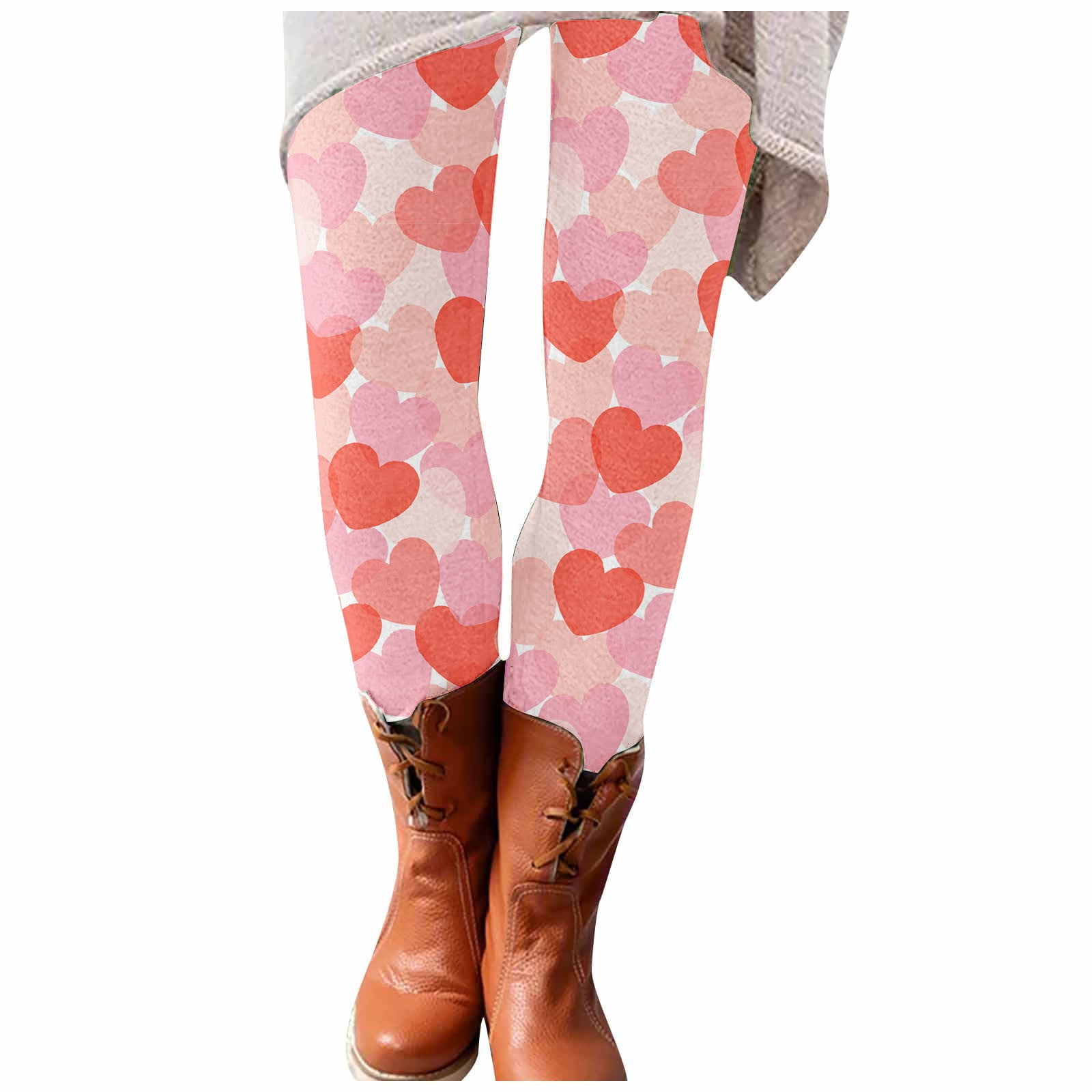 IDALL Valentines Legging Womens Plus Size Cute Holidays Hearts Leggings ...