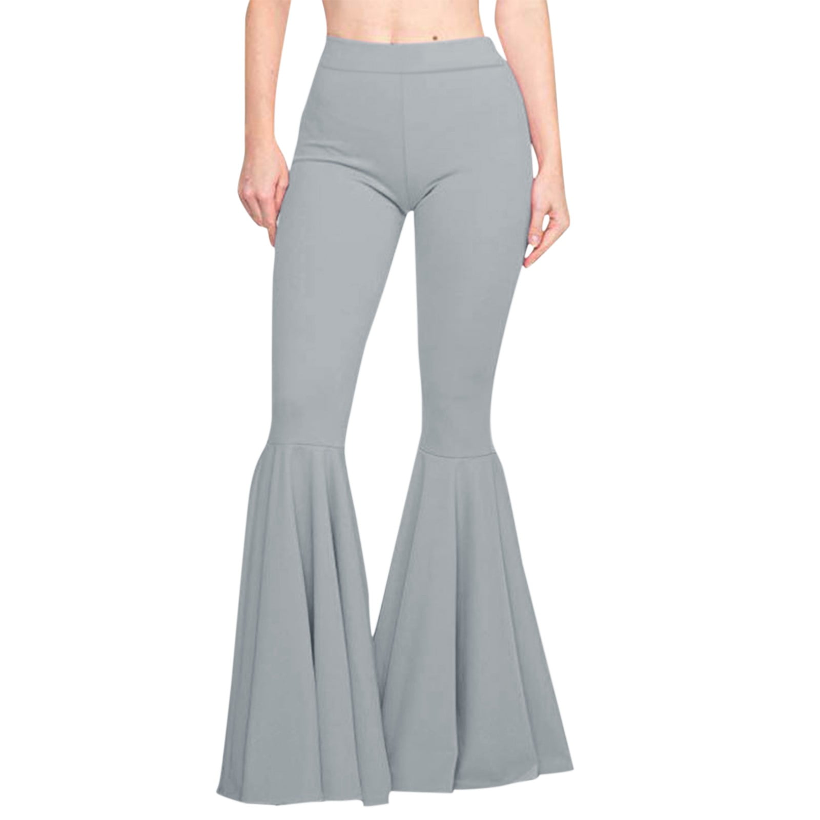 IDALL Yoga Pants Women Flare Pants for Women Ladies Solid Color High ...