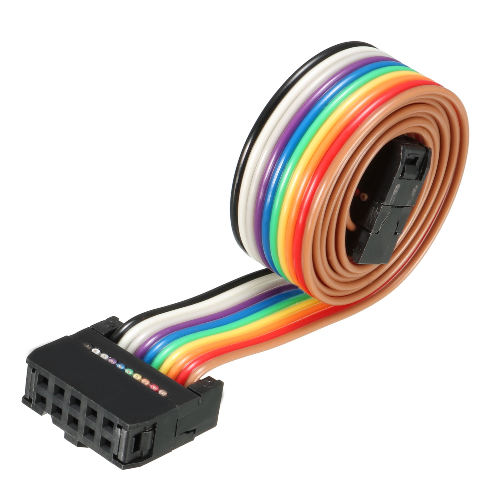IDC 10P Wire Flat Rainbow Ribbon Cable 48cm 2.54mm Pitch - Walmart.com