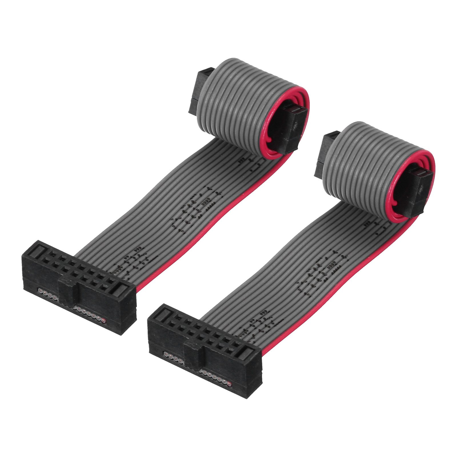 IDC 14Pin Flat Ribbon Cable, 1.27mm Pitch FC to FC Connector 10cm ...