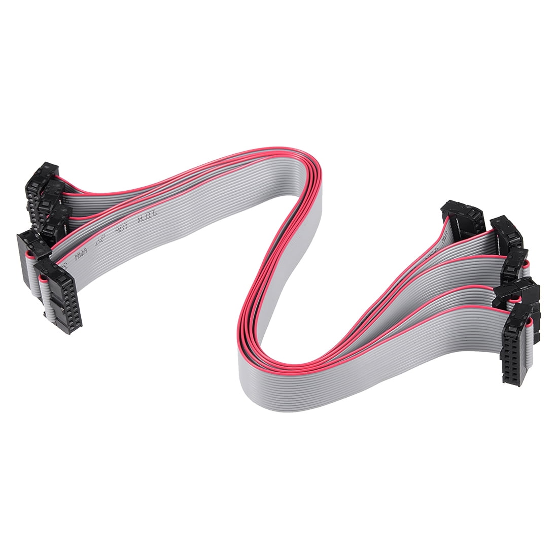 IDC 16 Pins Connector Flat Ribbon Cable Female Connector 30cm 2.54mm ...