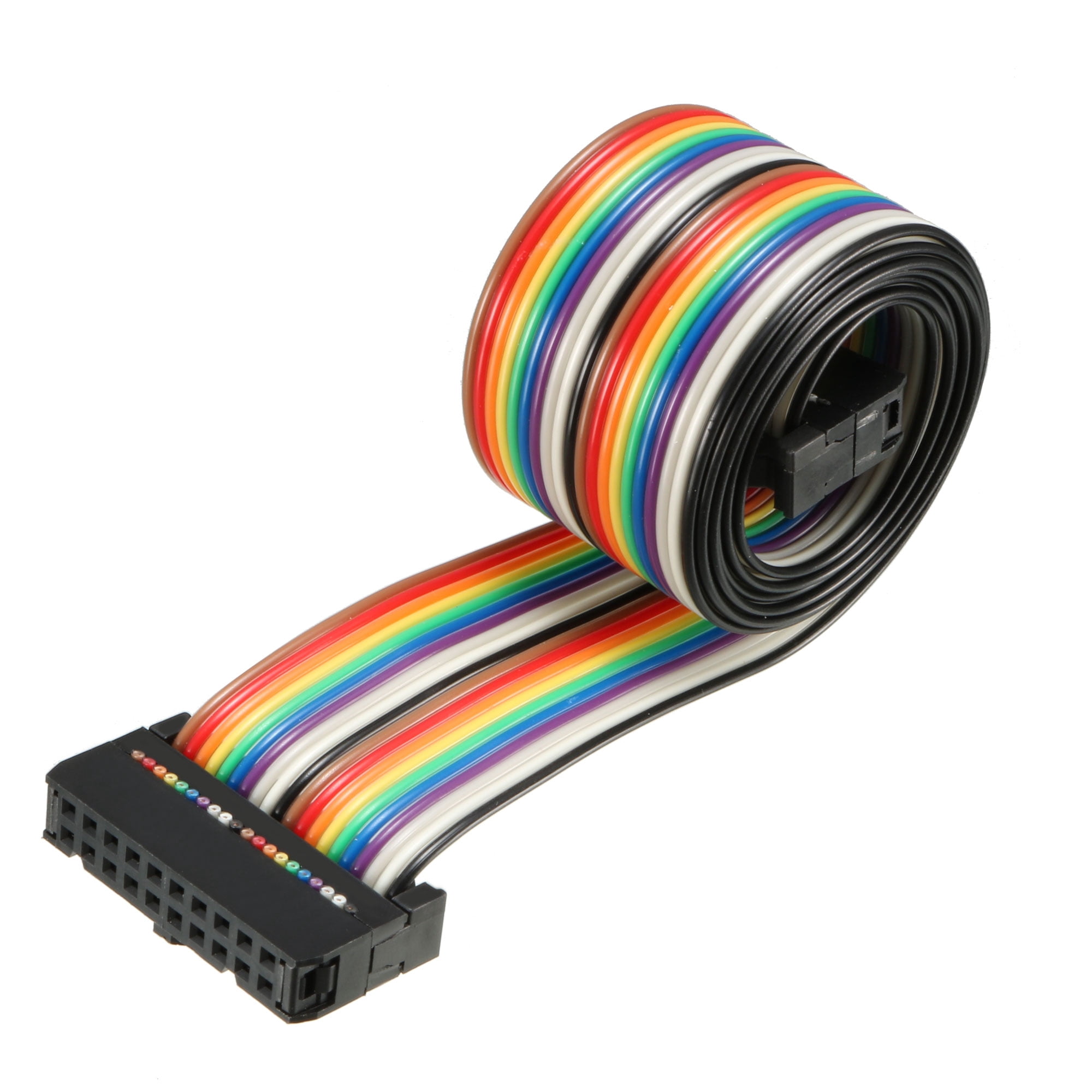IDC 20P Wire Flat Rainbow Ribbon Cable 66cm 2.54mm Pitch - Walmart.com