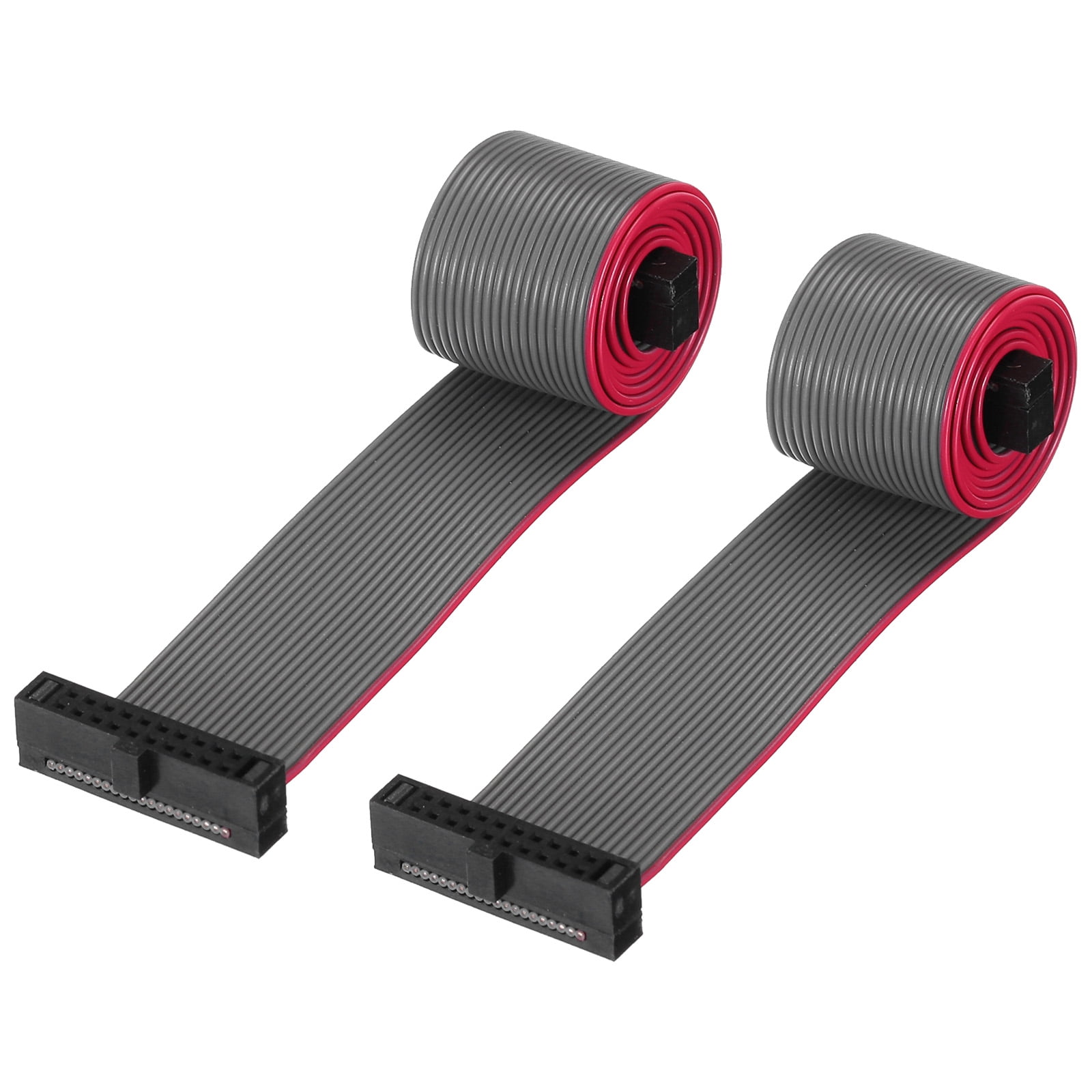 IDC 20Pin Flat Ribbon Cable, 1.27mm Pitch FC to FC Connector 30cm ...