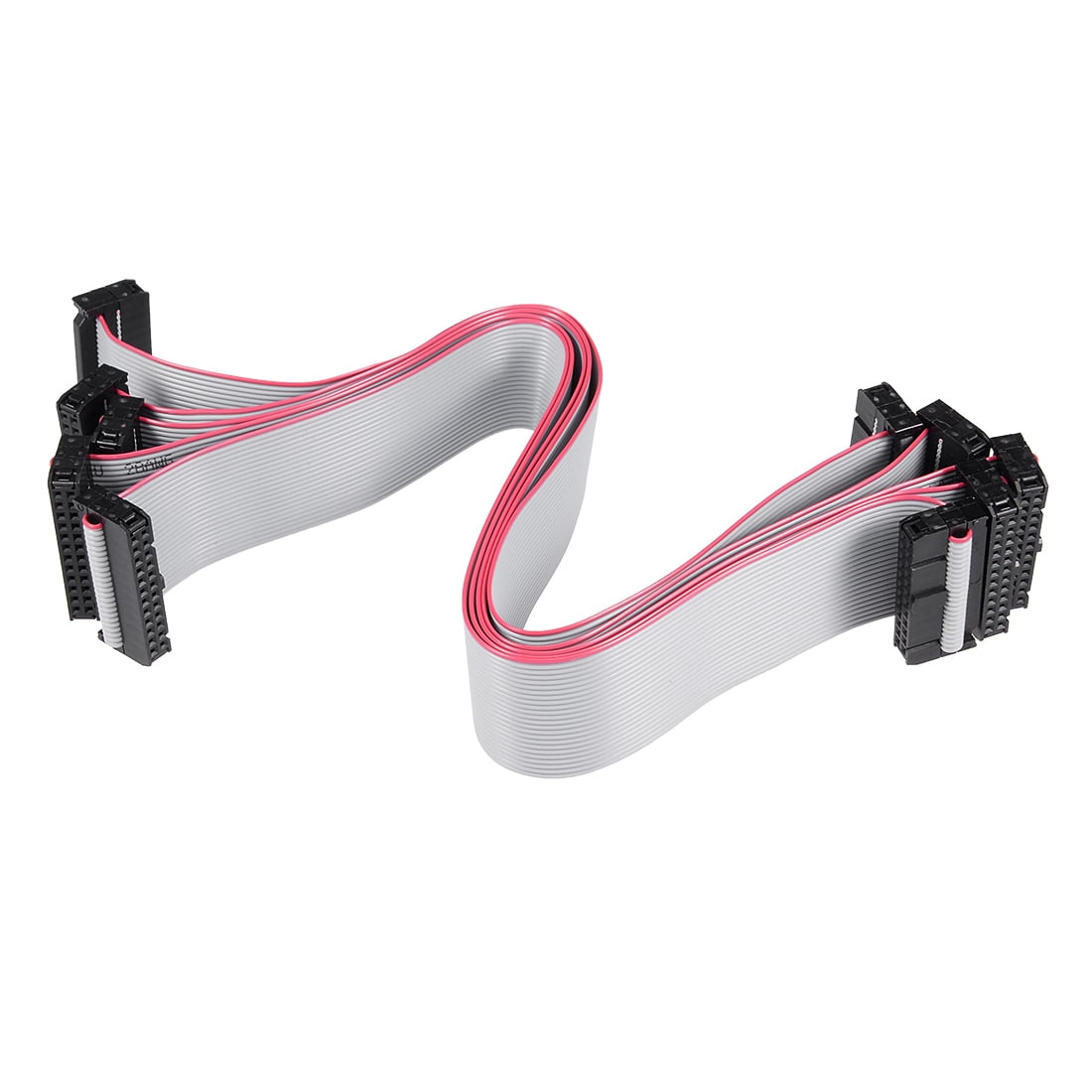 IDC 24 Pins Connector Flat Ribbon Cable Female Connector 30cm 2.54mm ...