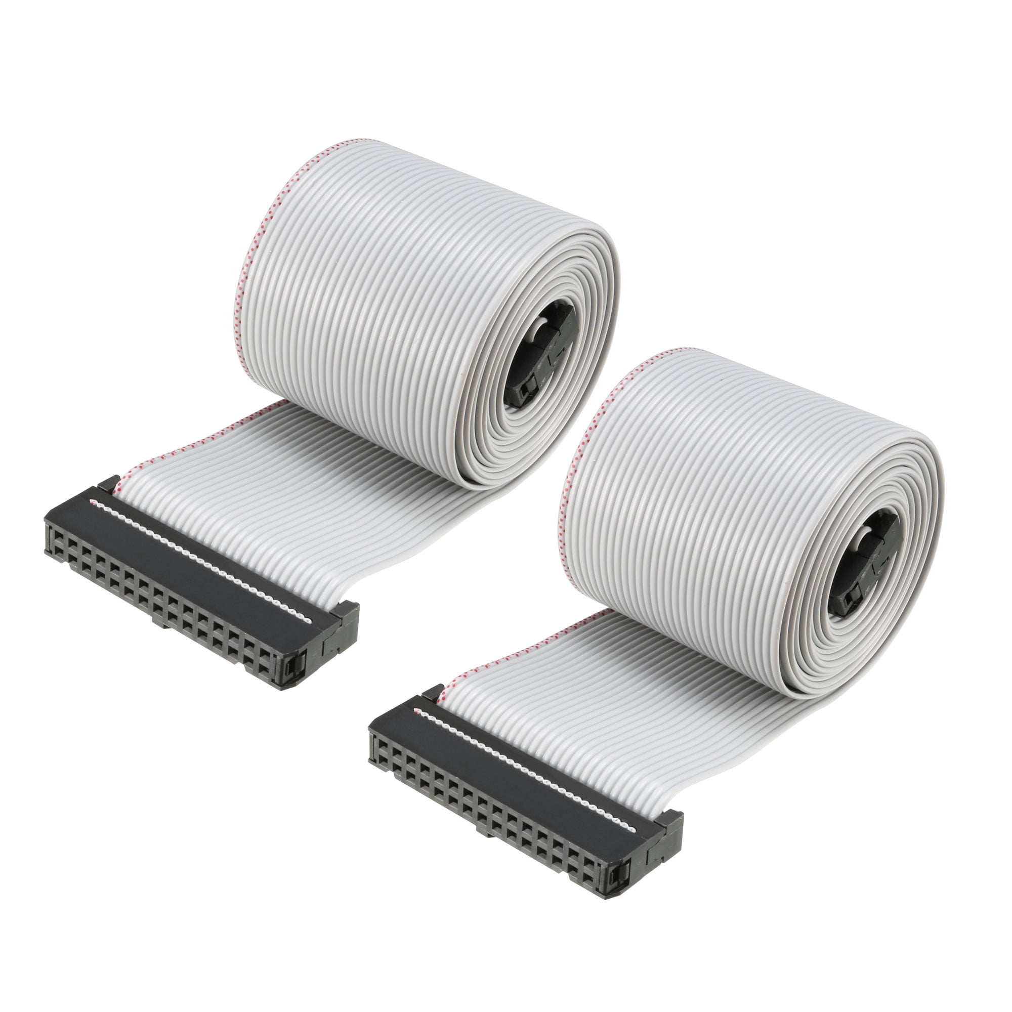 IDC 30P Wire Flat Gray Ribbon Cable 128cm 2.54mm Pitch 2pcs - Walmart ...