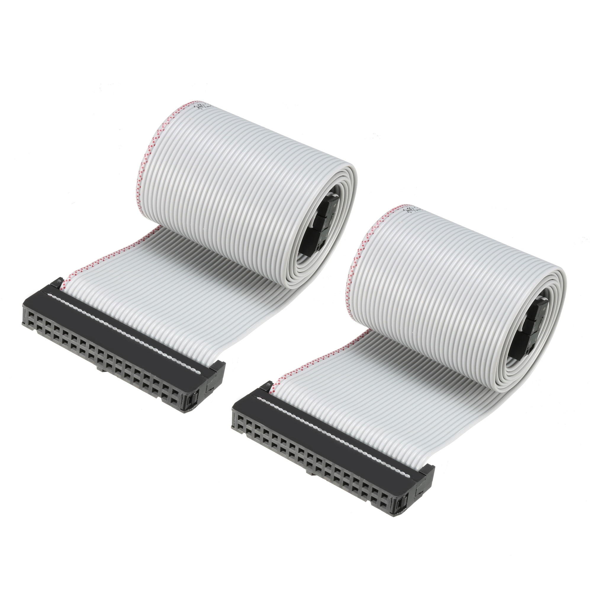 IDC 34P Wire Flat Gray Ribbon Cable 66cm 2.54mm Pitch 2pcs - Walmart ...